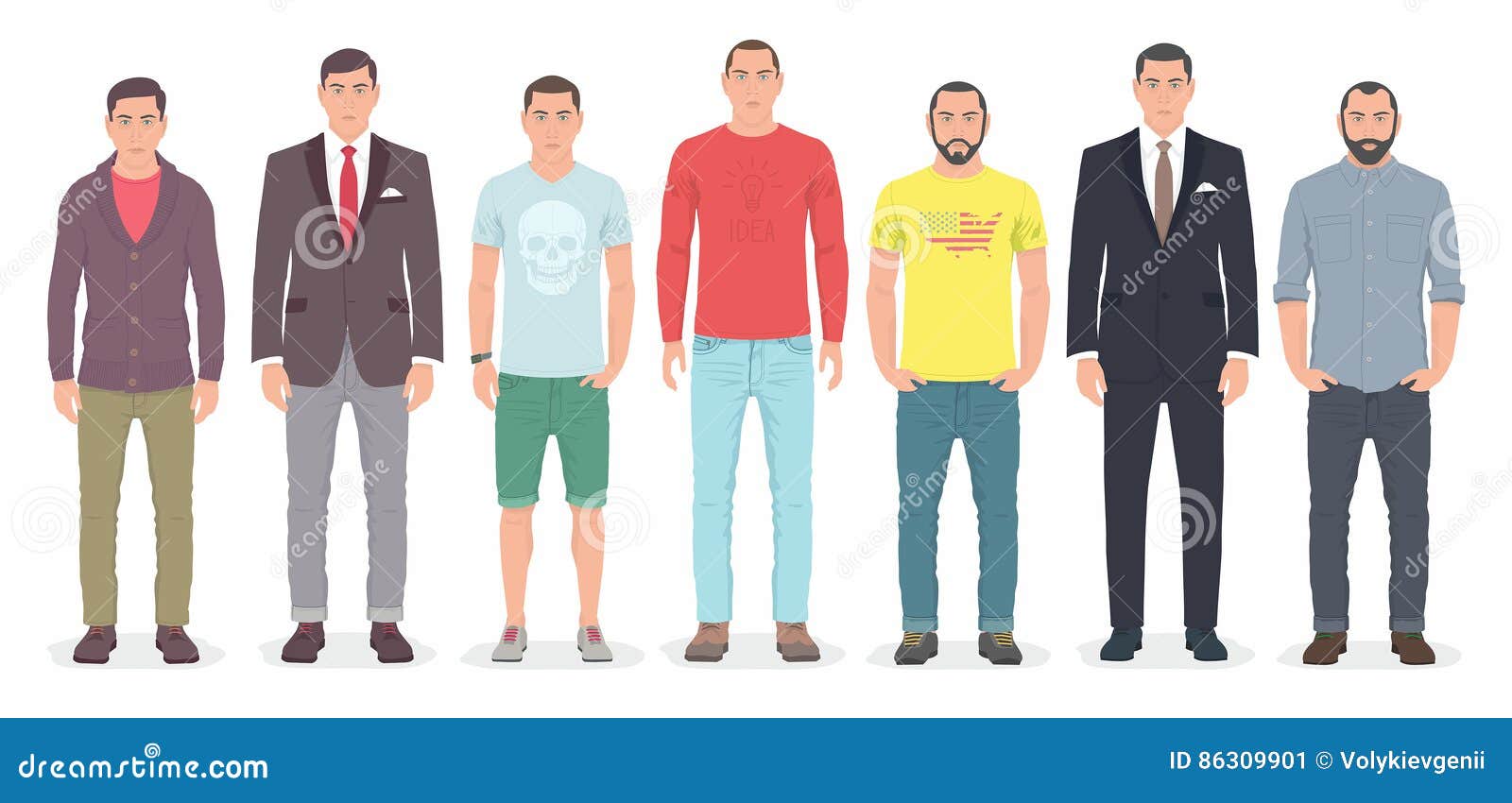 Group of men stock vector. Illustration of student, concept - 86309901