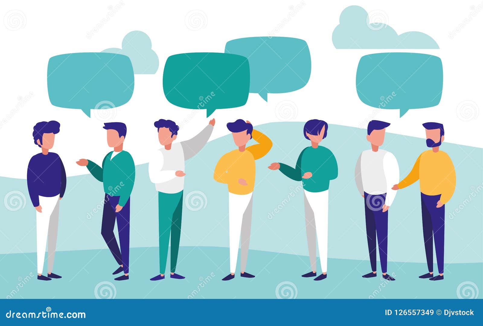 Group of Men Talking Characters Stock Vector - Illustration of stylish ...