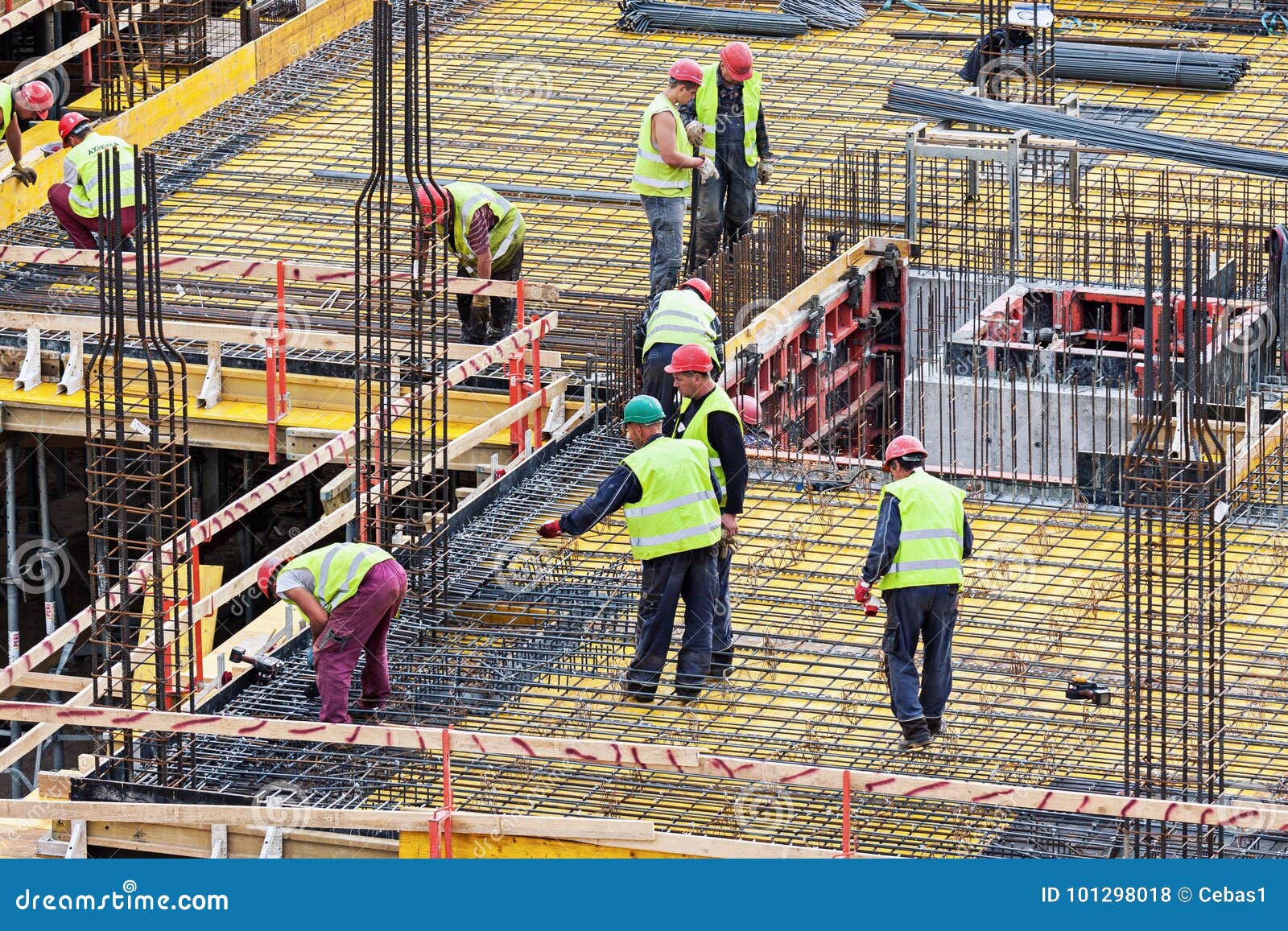 Group of Men Working at the Construction Site Editorial Stock Photo ...