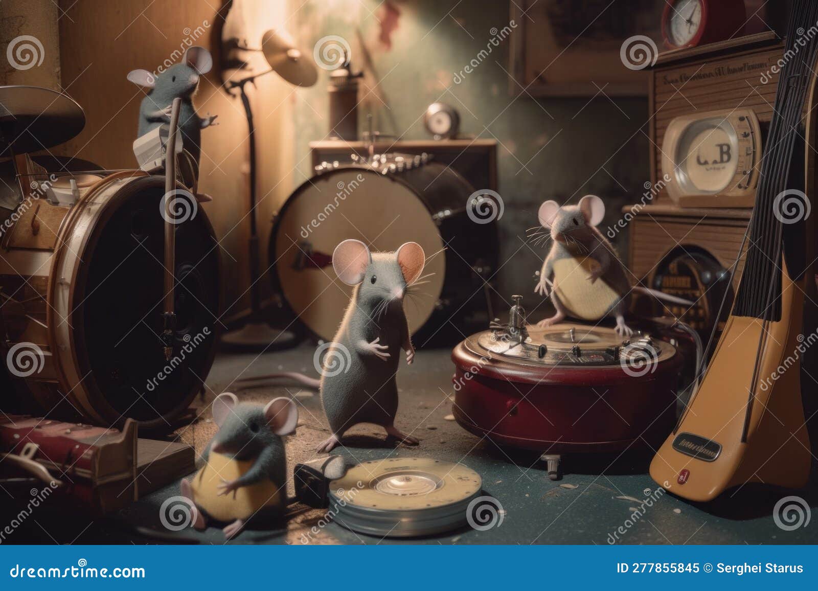 A Group of Mice Sitting on Top of a Table. Generative AI Image. Stock ...