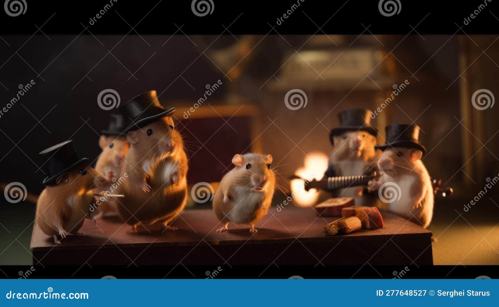 A Group of Mice Sitting on Top of a Table. Generative AI Image. Stock ...