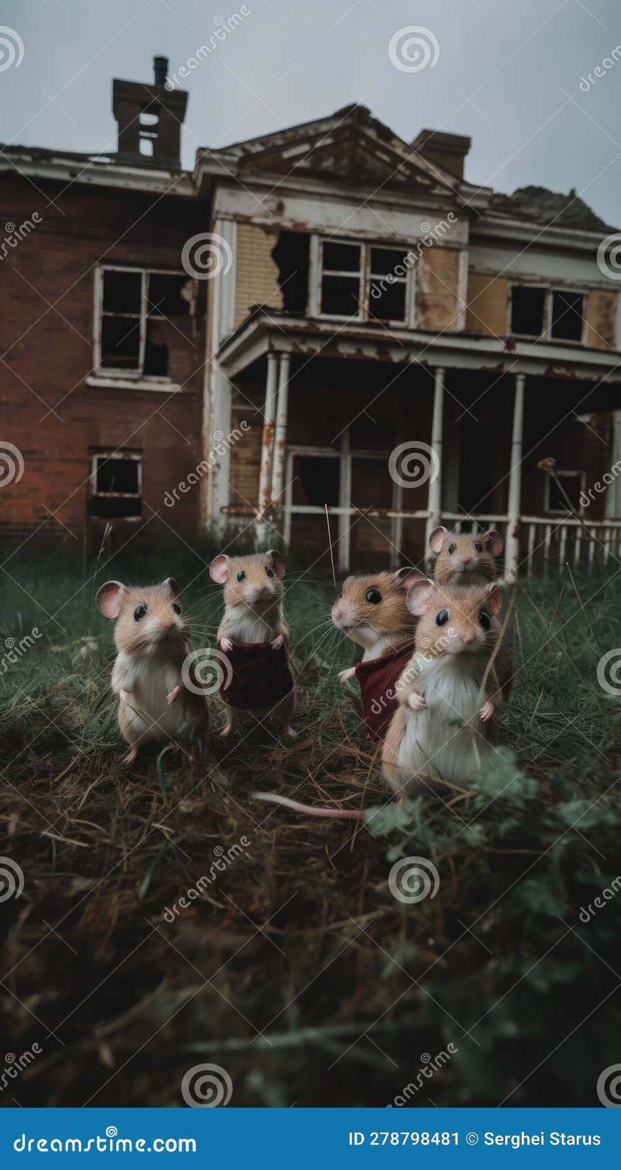 A Group of Mice that are Standing in the Grass. Generative AI Image ...