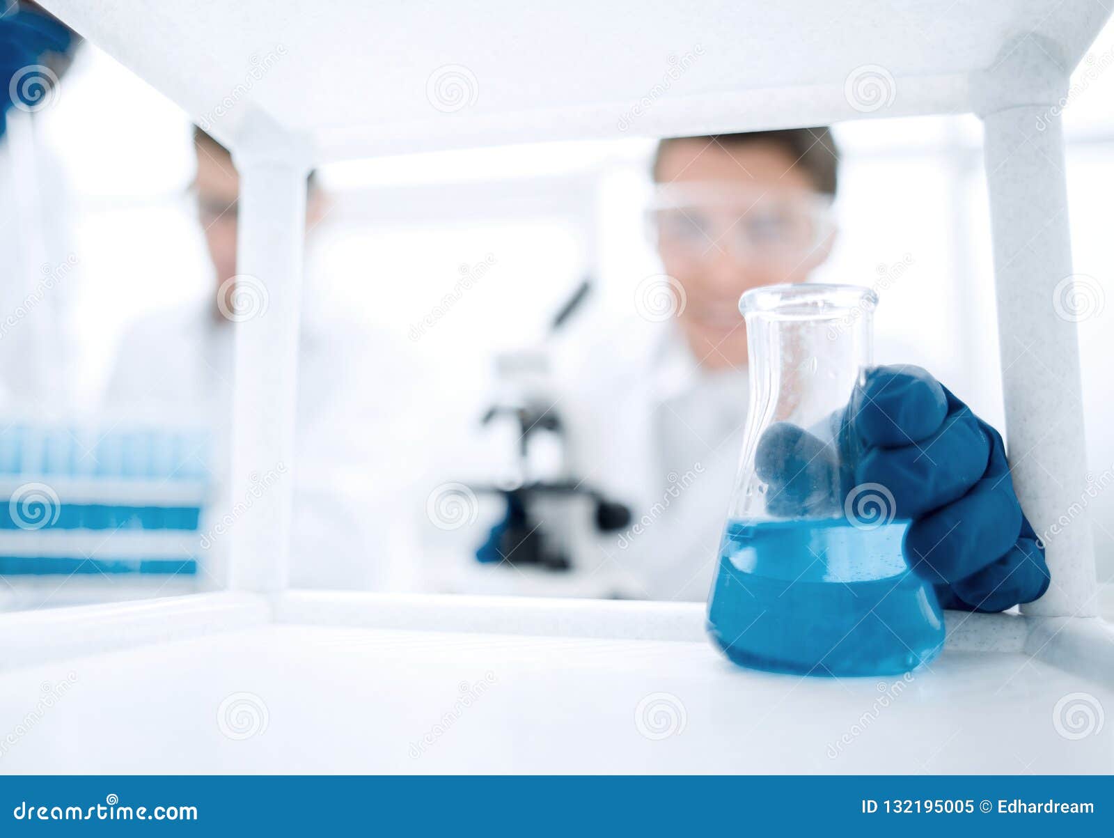 Group of Microbiologists in the Workplace in the Laboratory Stock Image ...