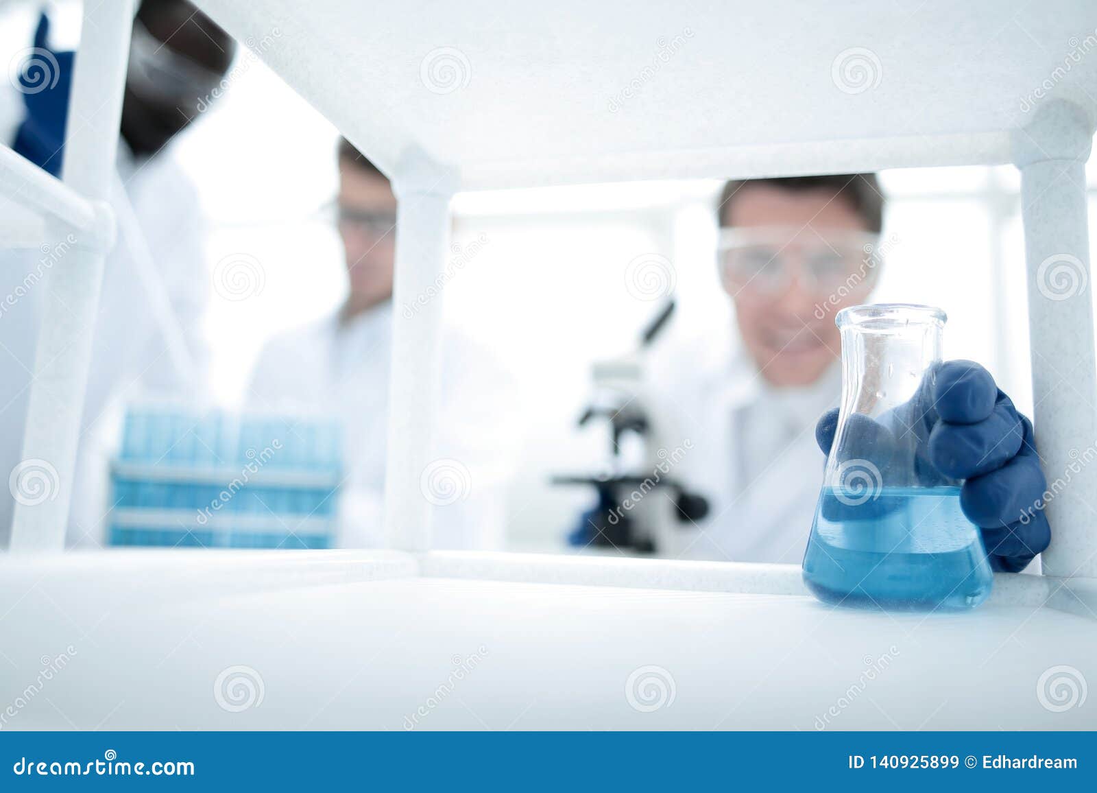 Group of Microbiologists in the Workplace in the Laboratory Stock Image ...
