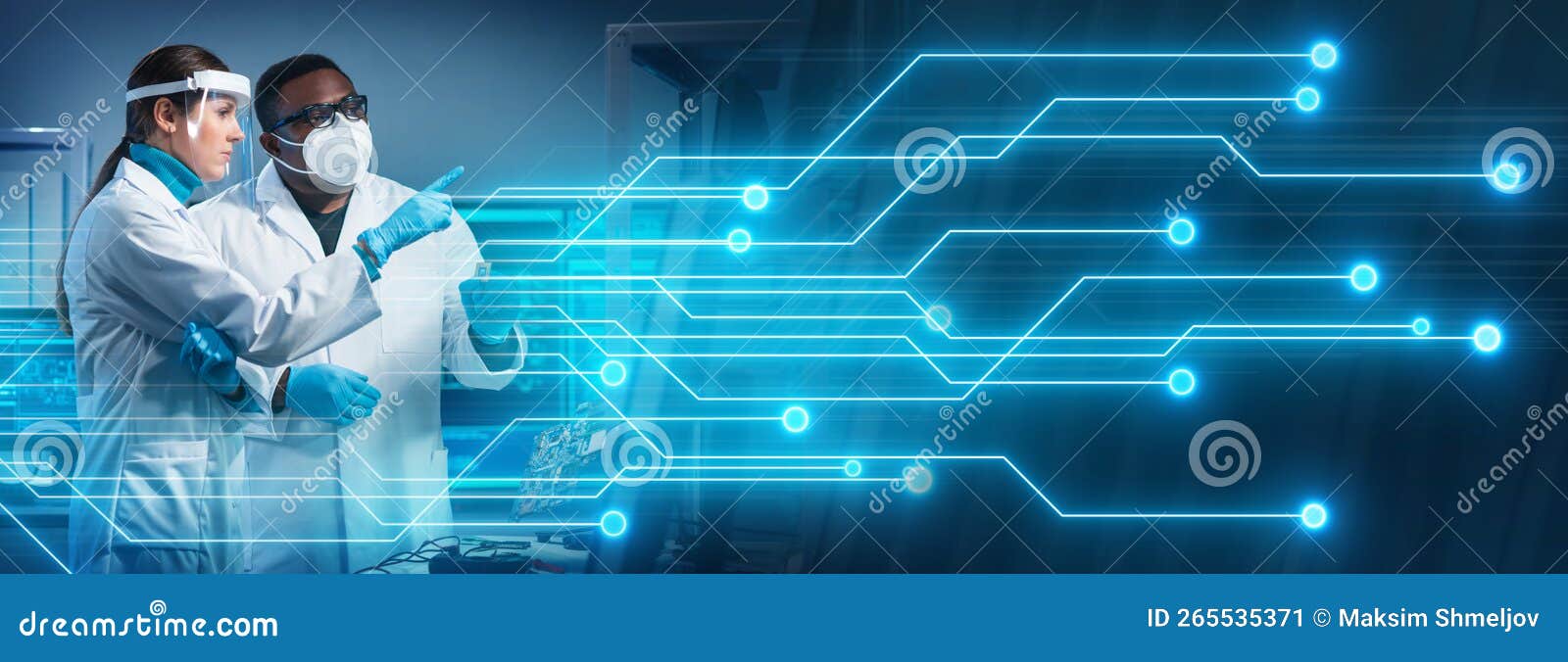 Group of Microelectronic Engineers Discussing in a Modern ...