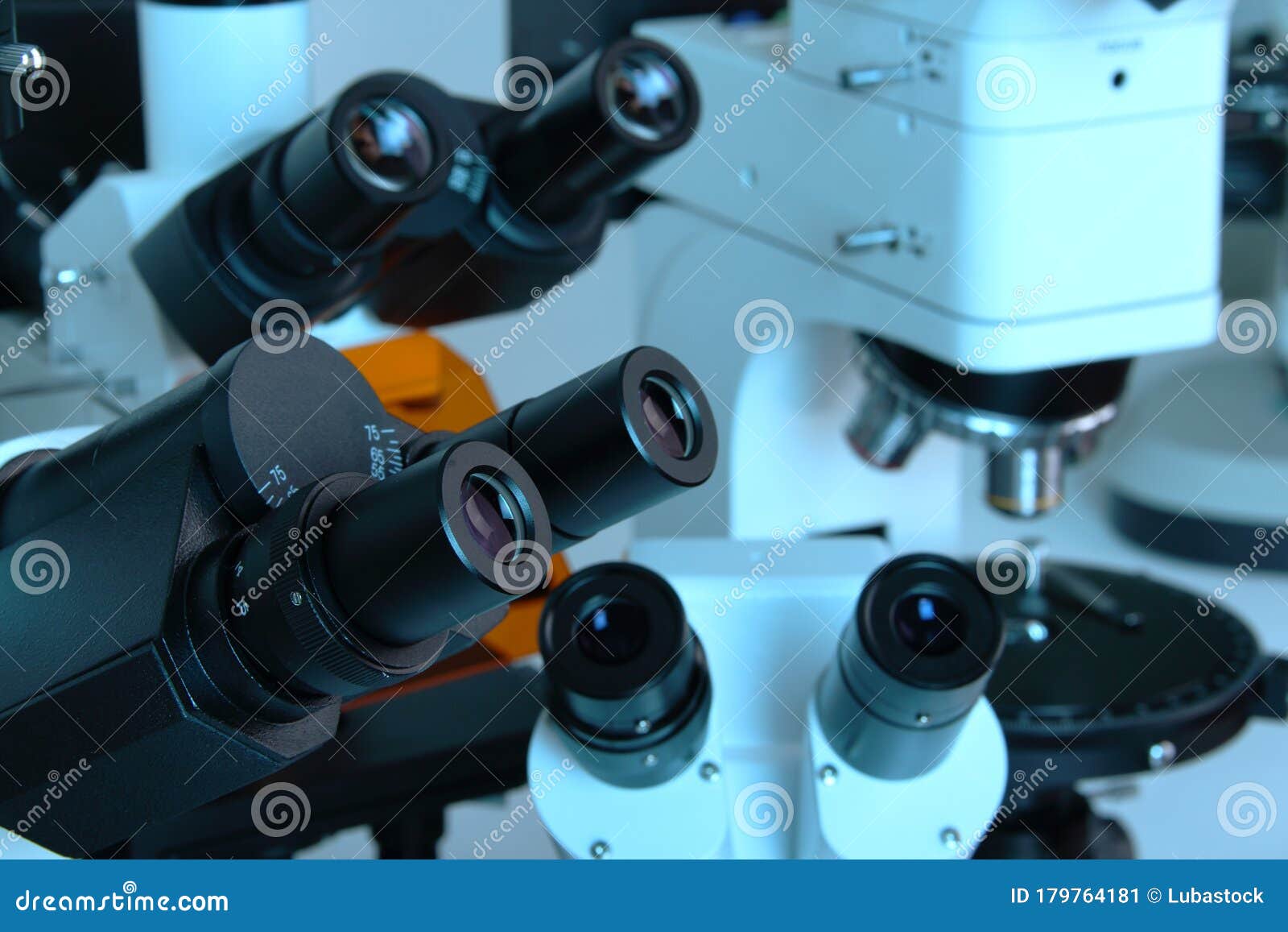 Group of Microscopes stock image. Image of hospital - 179764181