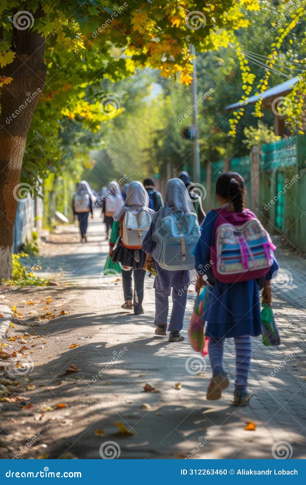 A Group of Middle Eastern Students Go To School Stock Illustration ...