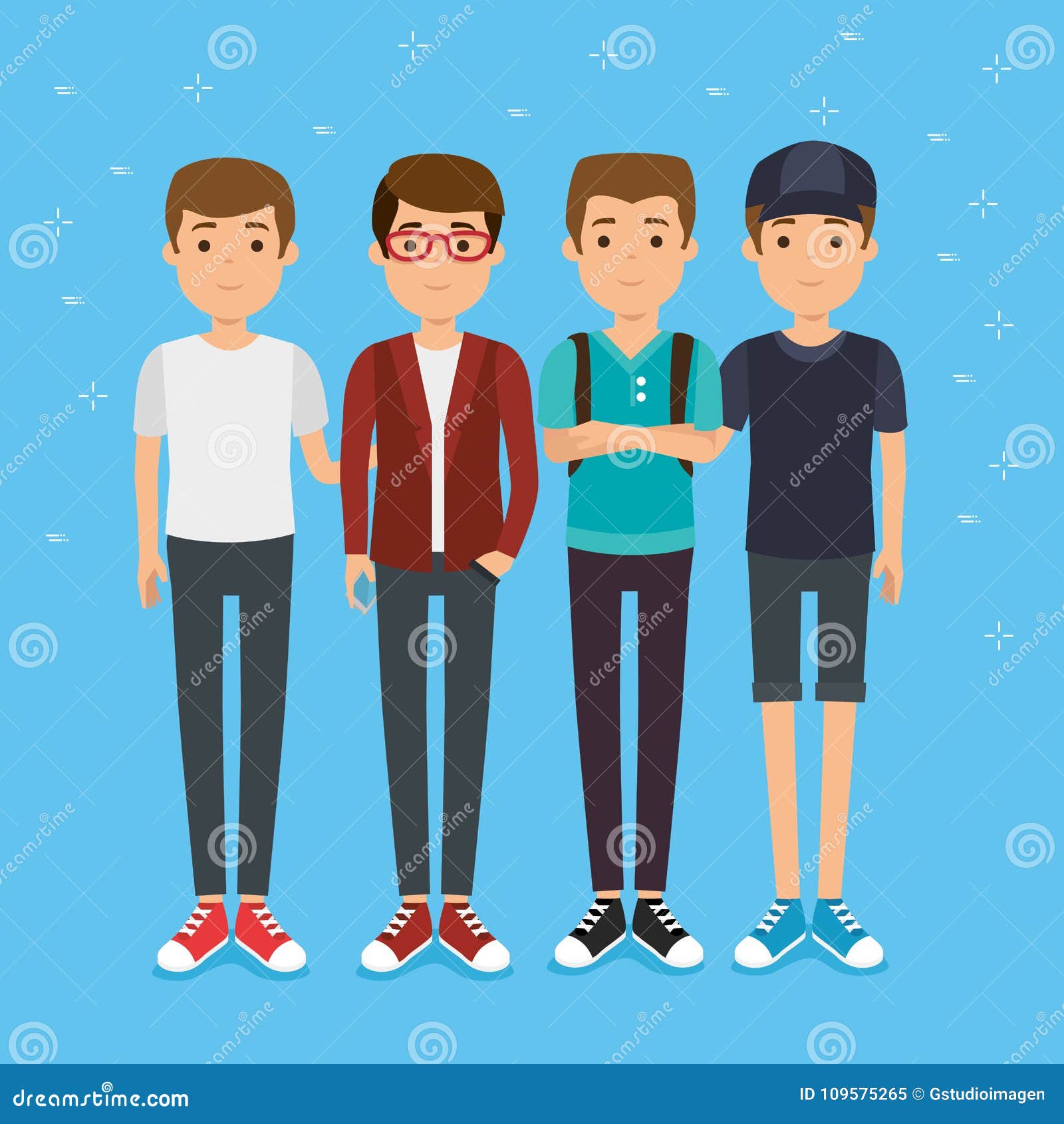 Group of Milennials Generation Young People Stock Vector - Illustration ...