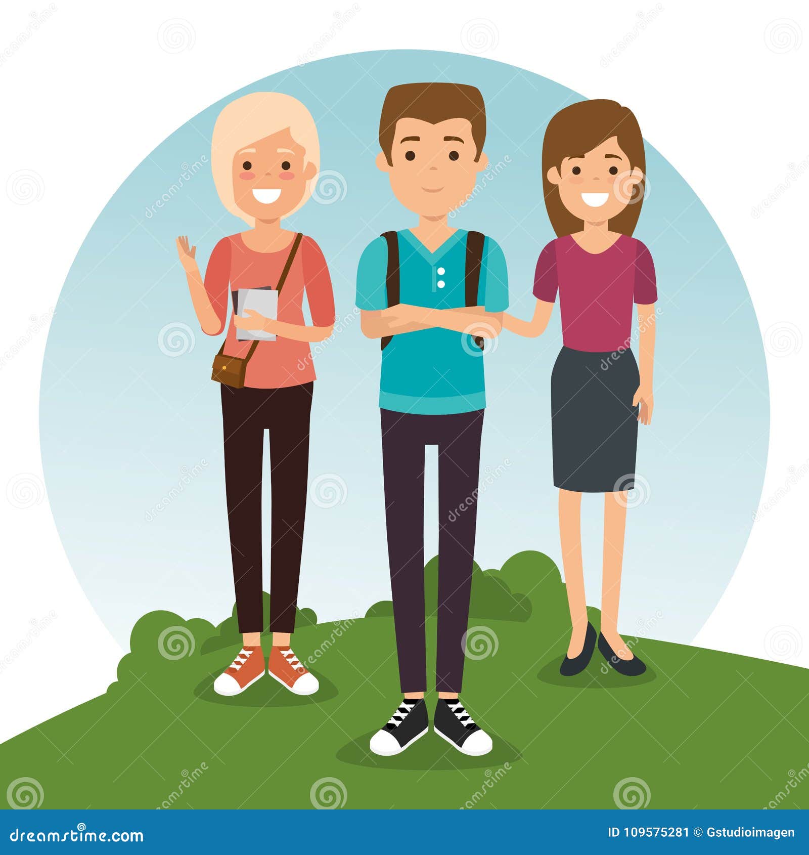 Group of Milennials Generation Young People Stock Vector - Illustration ...