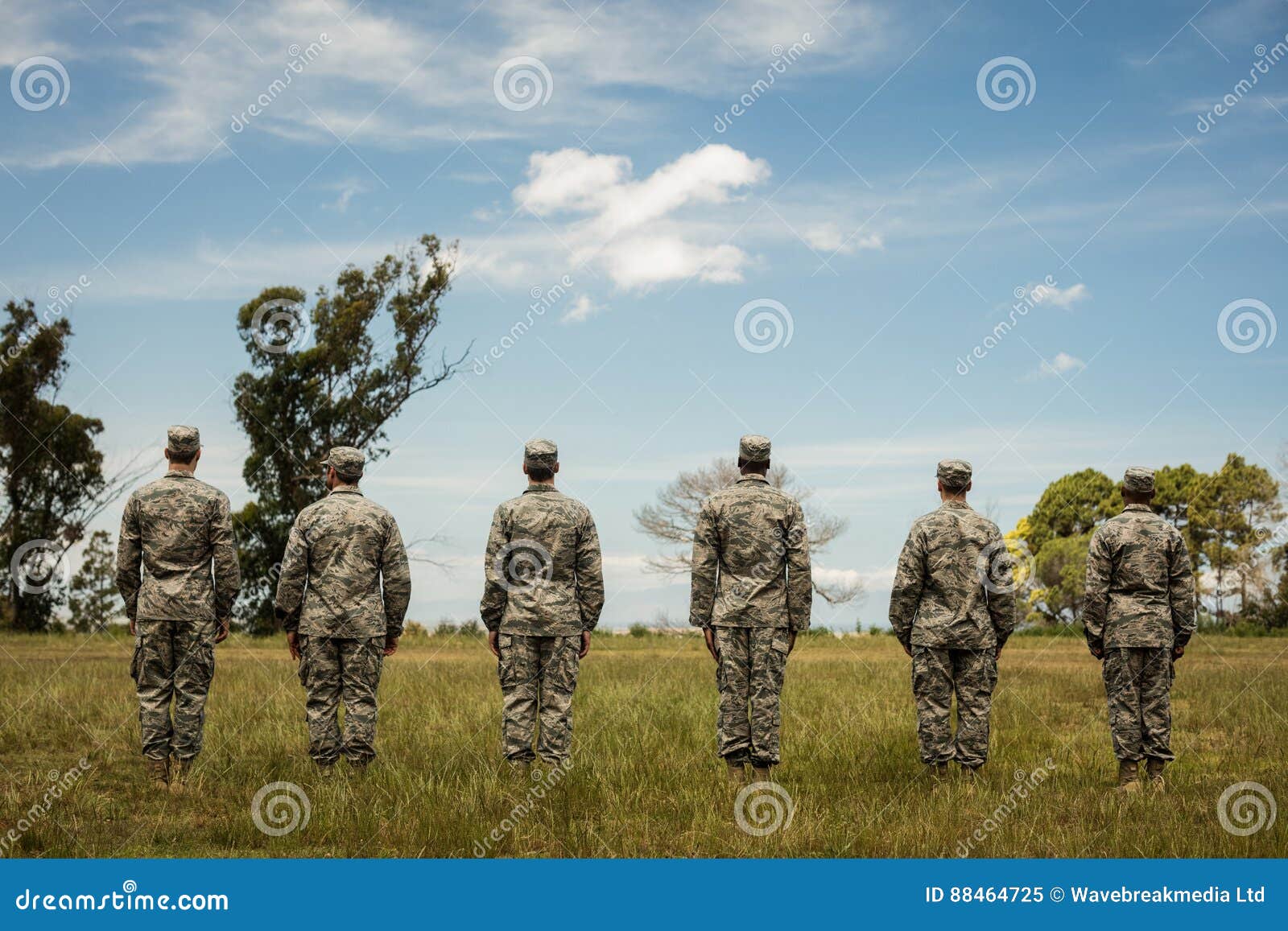 Group of Military Soldiers Standing in Line Stock Image - Image of camp ...