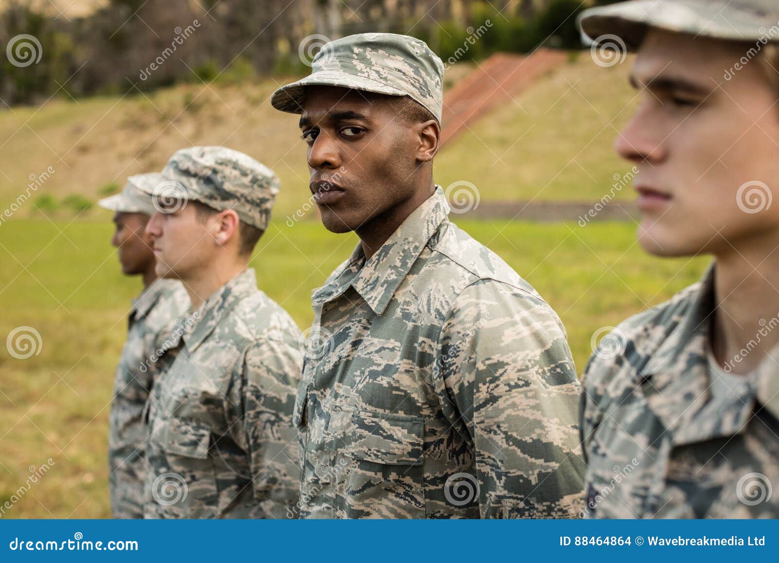 Group of Military Soldiers Standing in Line Stock Photo - Image of ...