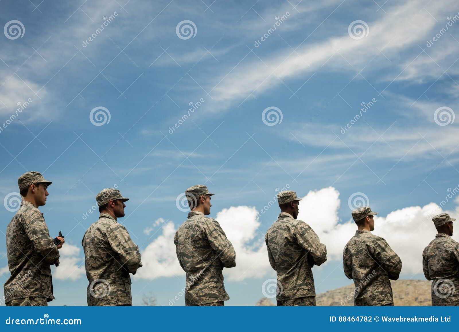 Group of Military Soldiers Standing with Rifles Stock Photo - Image of ...