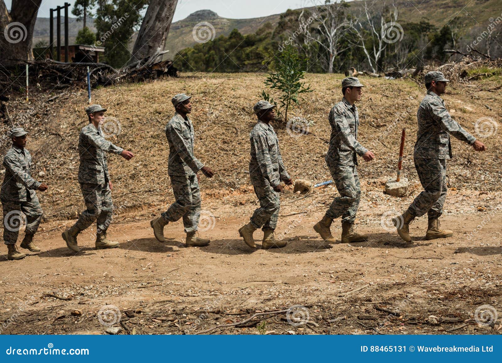Group of Military Soldiers in a Training Session Stock Image - Image of ...