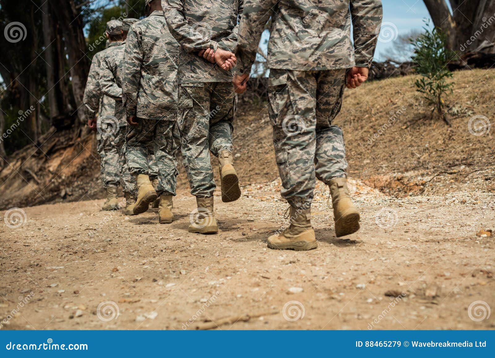 Group of Military Soldiers in a Training Session Stock Image - Image of ...