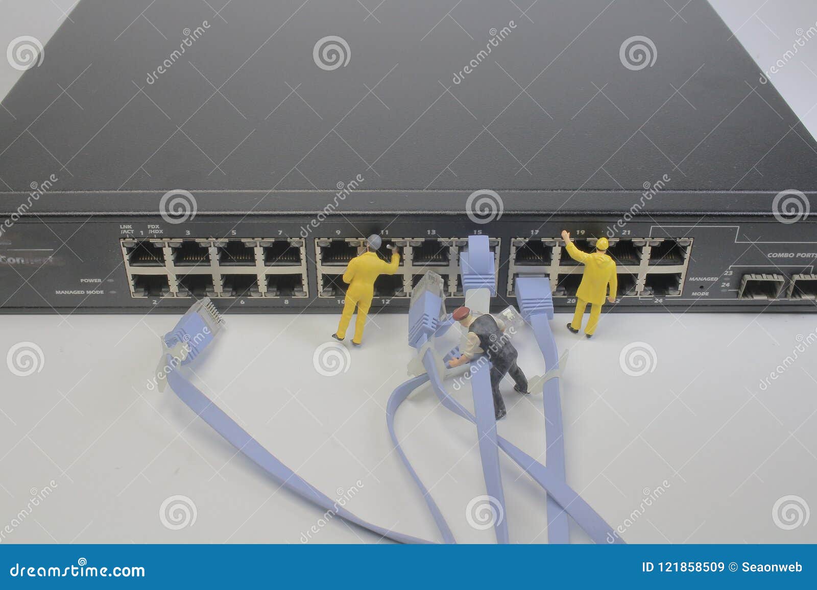 A Group of Mini People Figures Help Moving LAN Stock Image - Image of ...