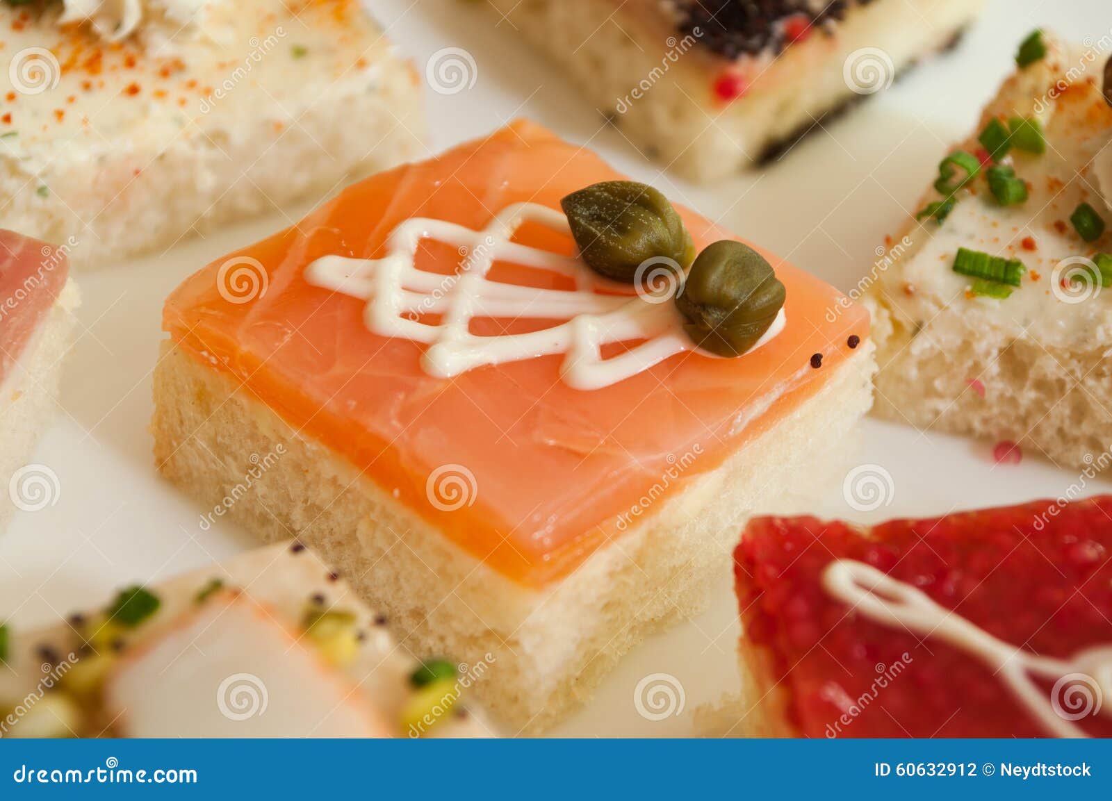 Group of mini toasts stock photo. Image of cheese, culinary - 60632912