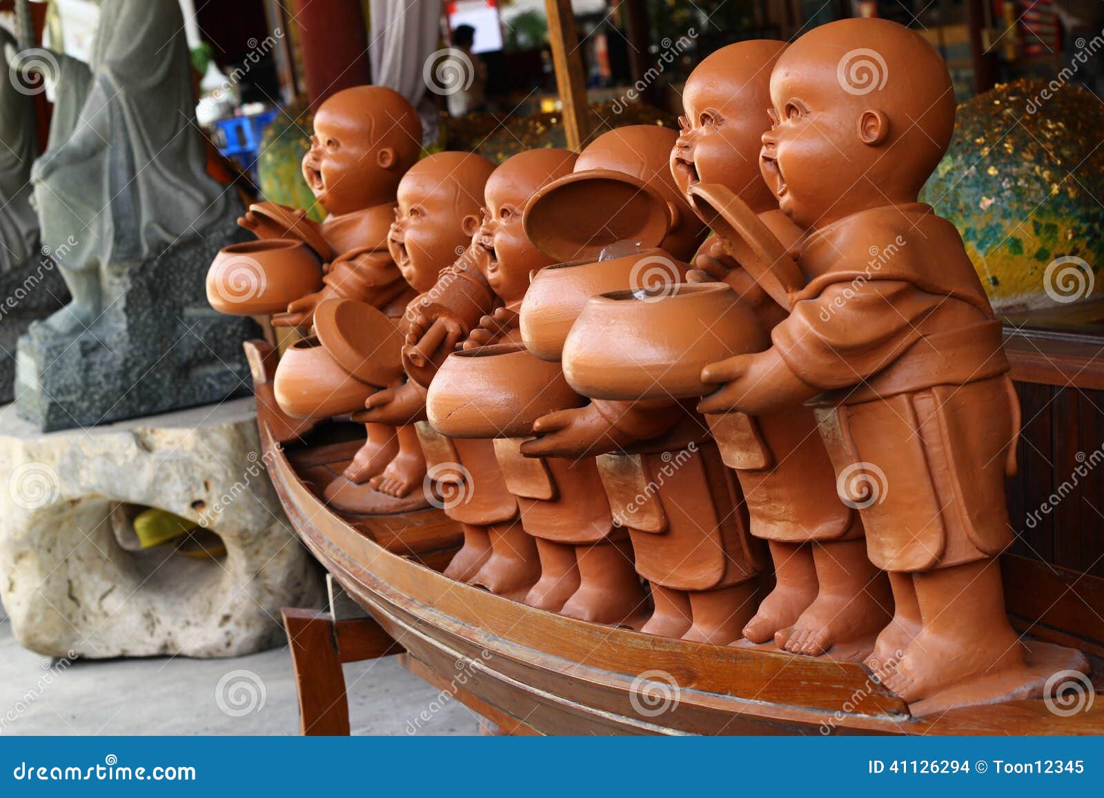 A Group of Miniature Model a Buddhist Monk S Alms Bowl. Stock Photo ...