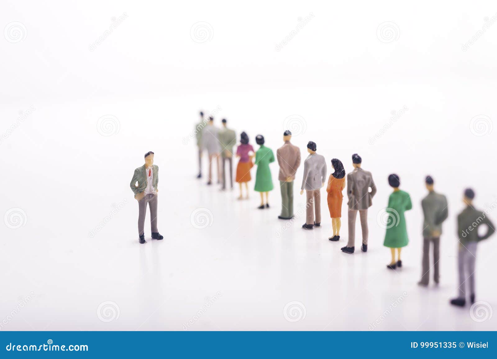 Group of Miniature People Over White. Stock Image - Image of handshake ...