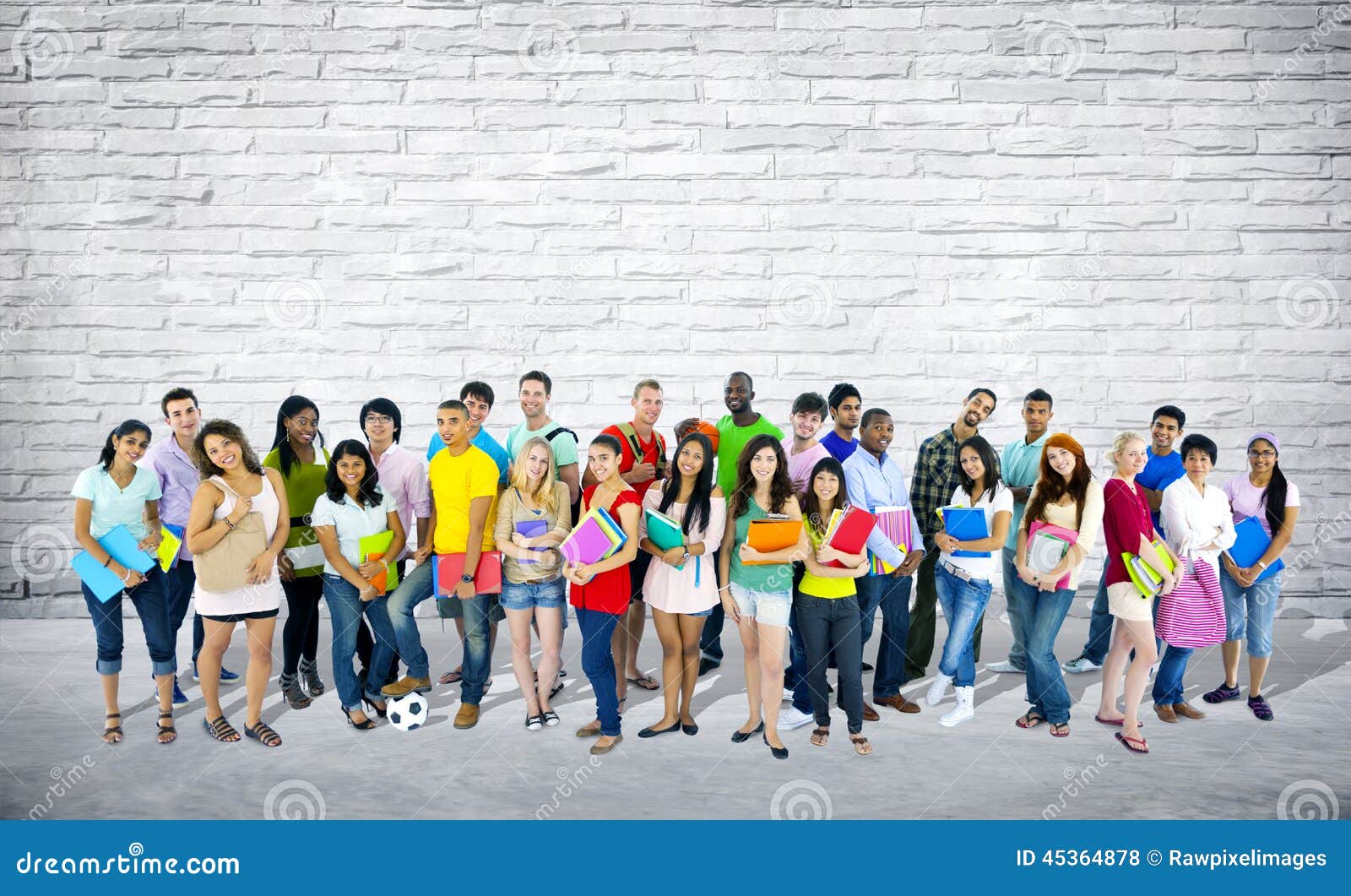 Group of Mixed Age and Race Students Stock Photo - Image of human ...