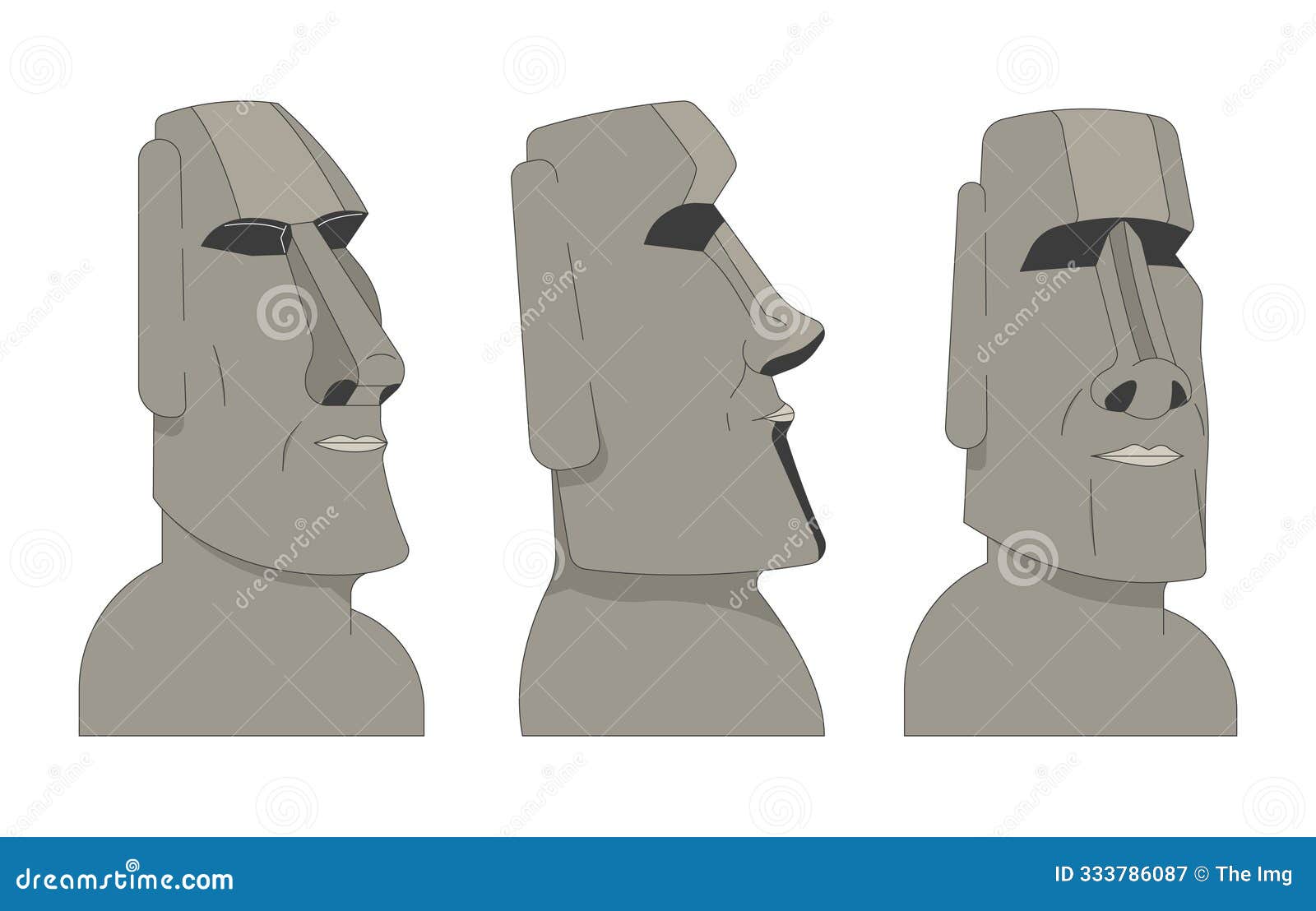 Moai Stones Face Logo Ideas. Inspiration Logo Design. Template Vector ...