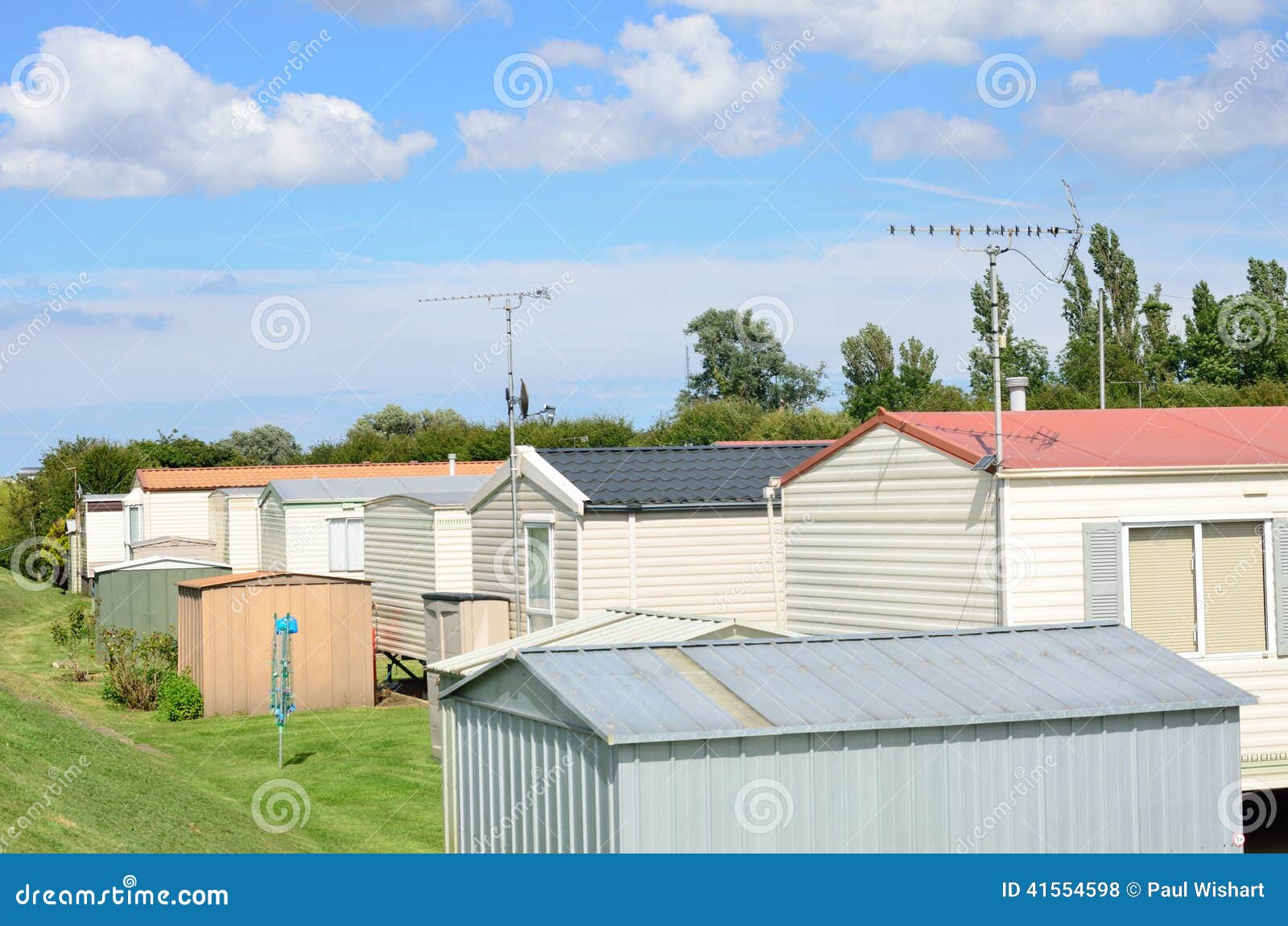Group of mobile homes stock photo. Image of leisure, park - 41554598
