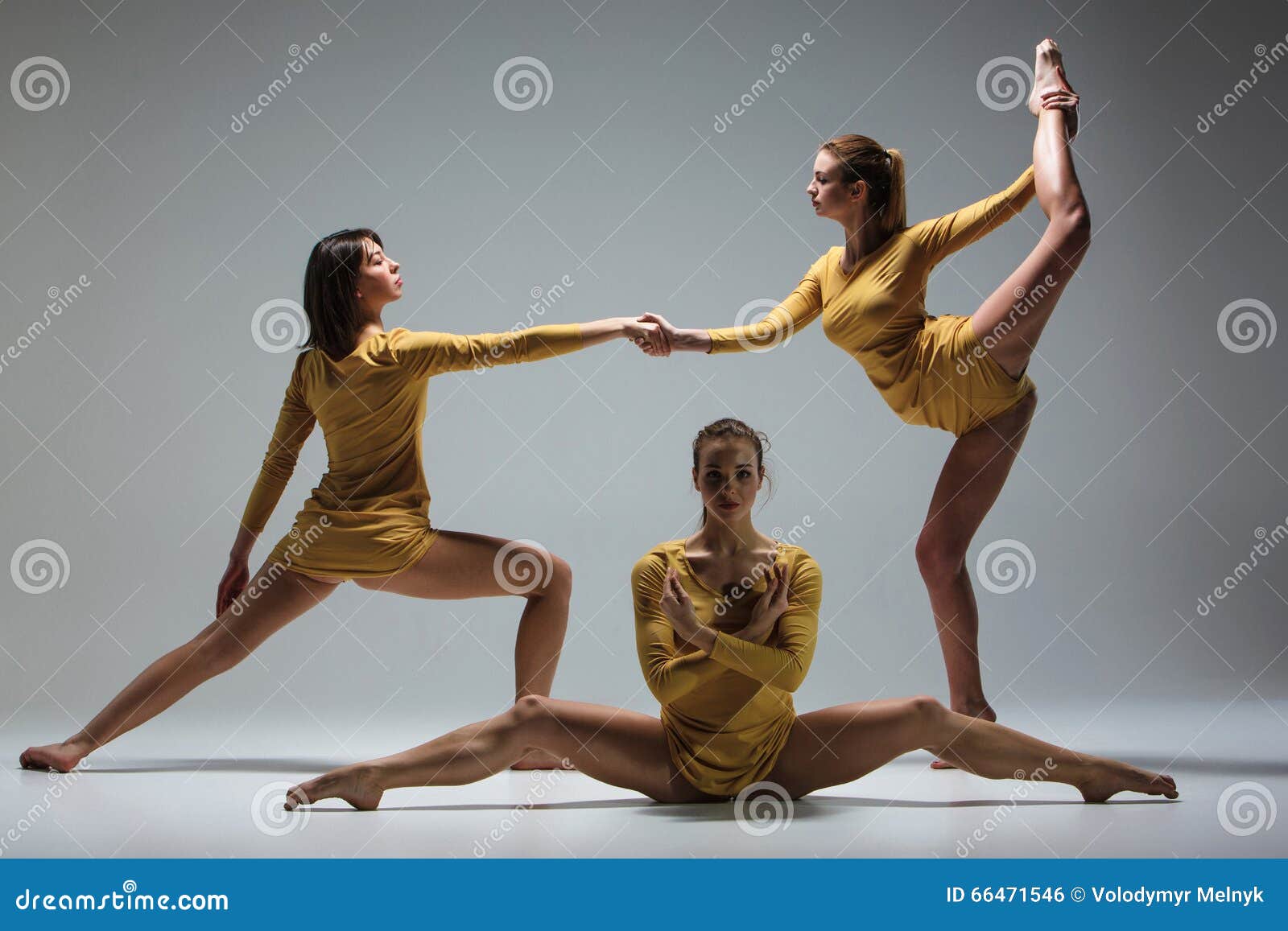 The Group of Modern Ballet Dancers Stock Photo - Image of balance ...