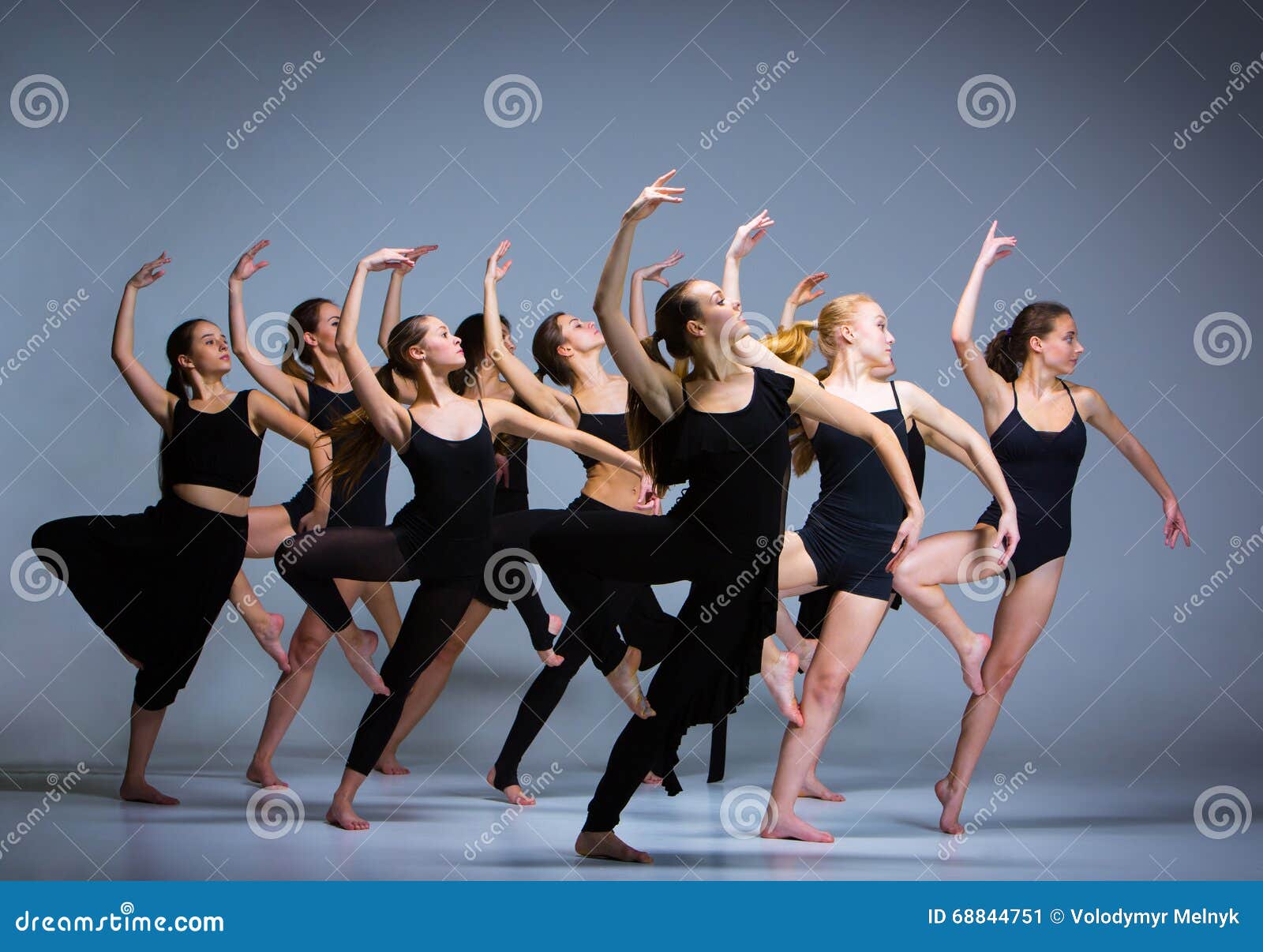 The Group of Modern Ballet Dancers Stock Image - Image of ballerina ...