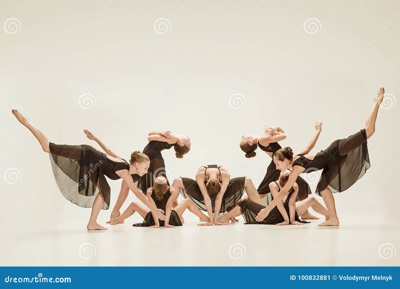 The Group of Modern Ballet Dancers Stock Image - Image of ballet, cool ...