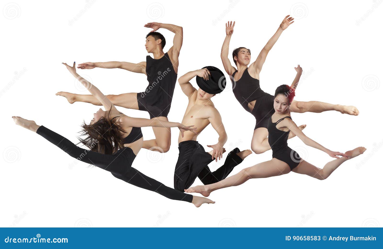 The Group of Modern Ballet Dancers Stock Image - Image of dance ...