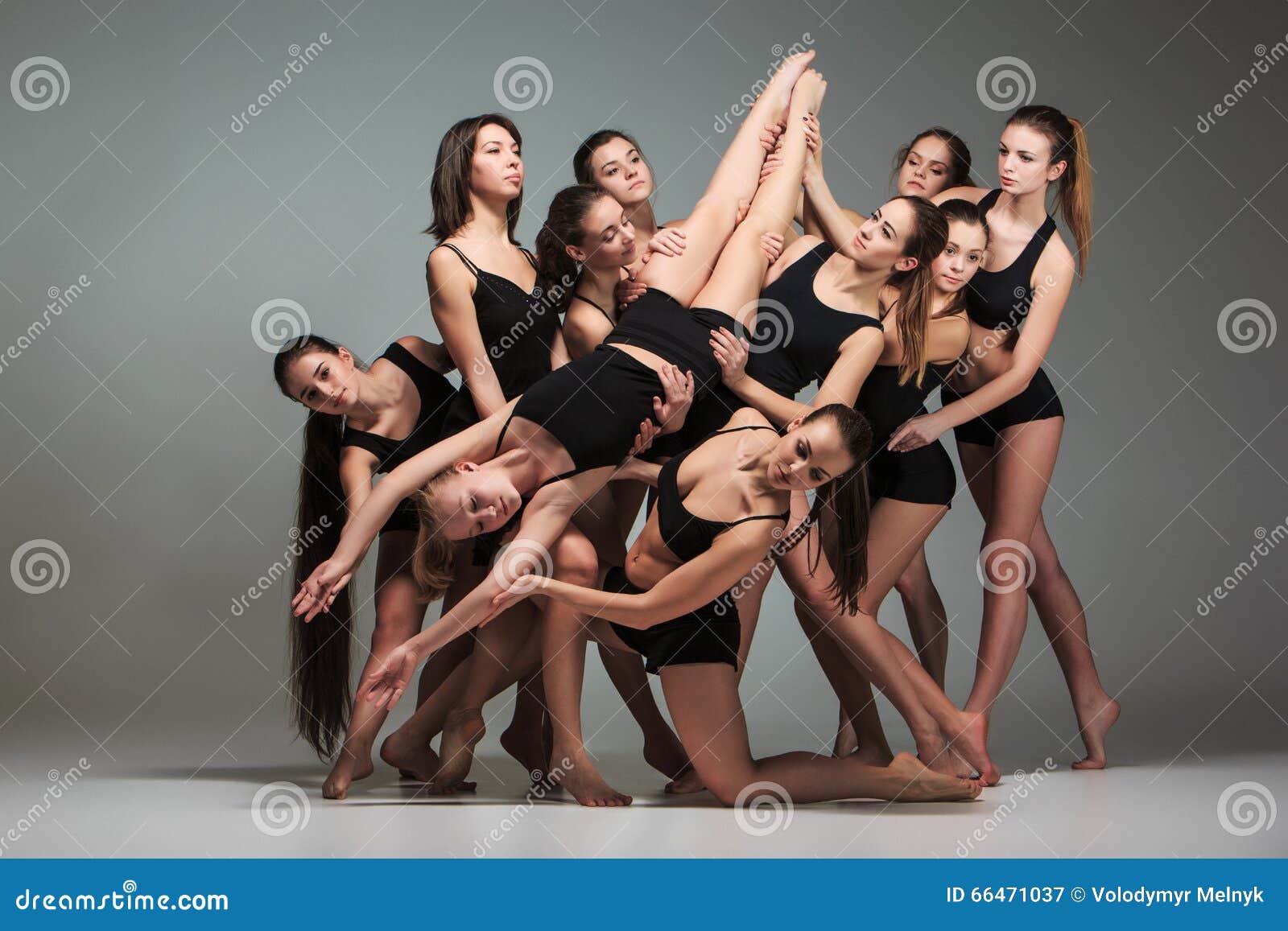 The Group of Modern Ballet Dancers Stock Image - Image of fitness, elegance: 66471037