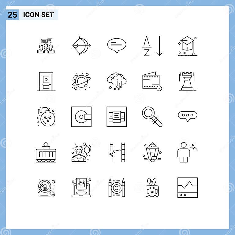Line Pack of 25 Universal Symbols of College, Order, Arrow ...