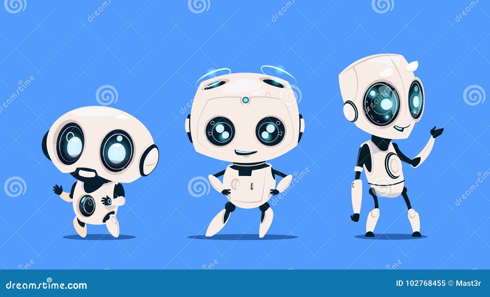 Blue Robots Cartoon Stock Illustrations – 869 Blue Robots Cartoon Stock ...