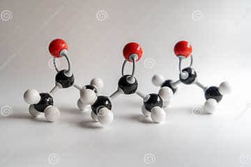 A Group of Molecular Models of Ketone Molecules on White Background ...