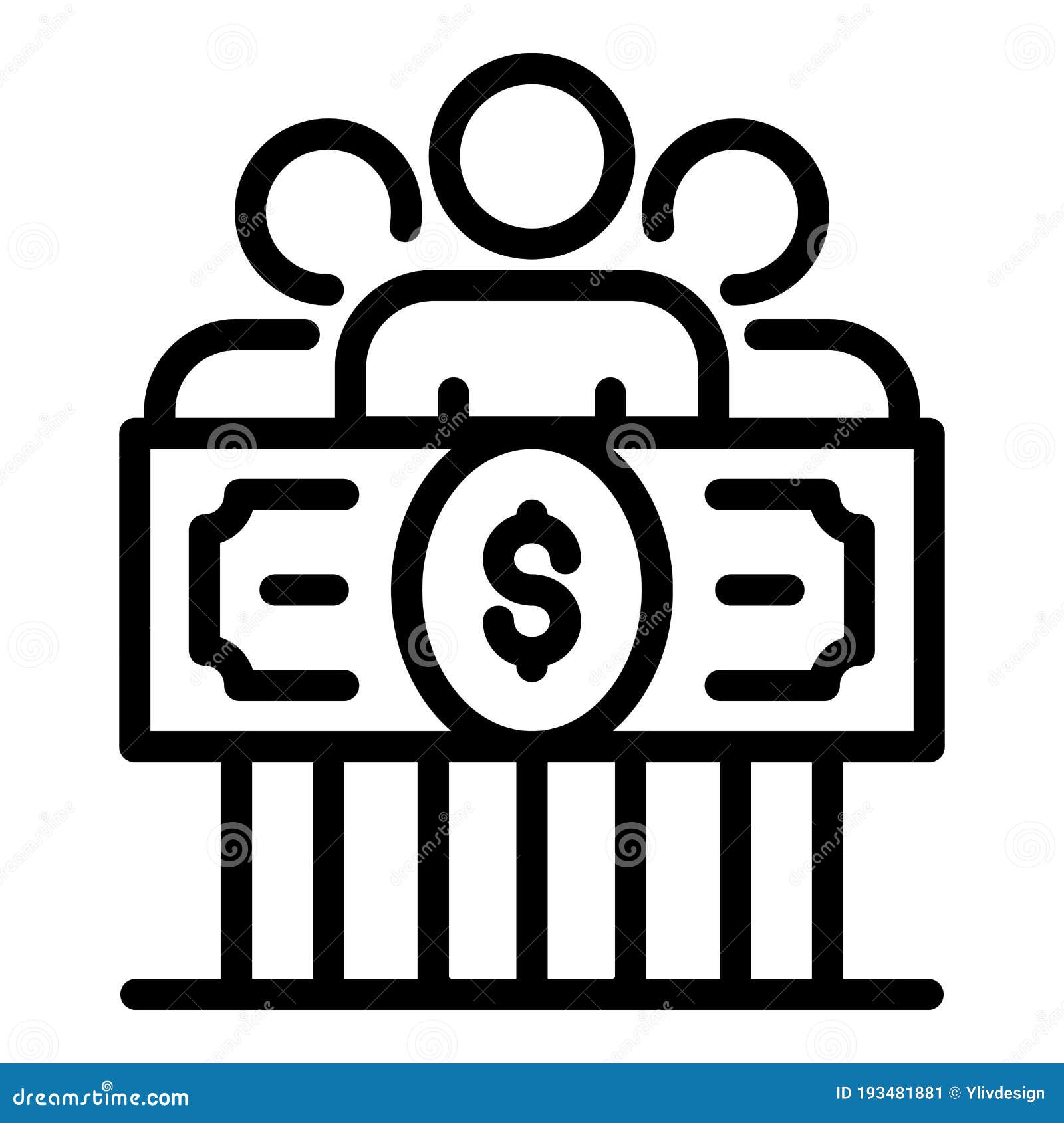 Group Money Allowance Icon, Outline Style Stock Vector - Illustration ...