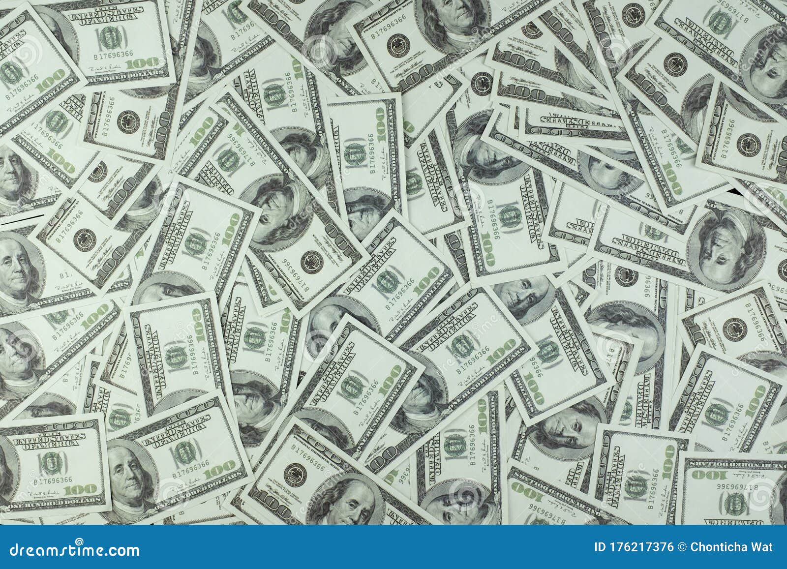 Money Stack of 100 US Dollars Banknotes a Lot of the Background Texture ...