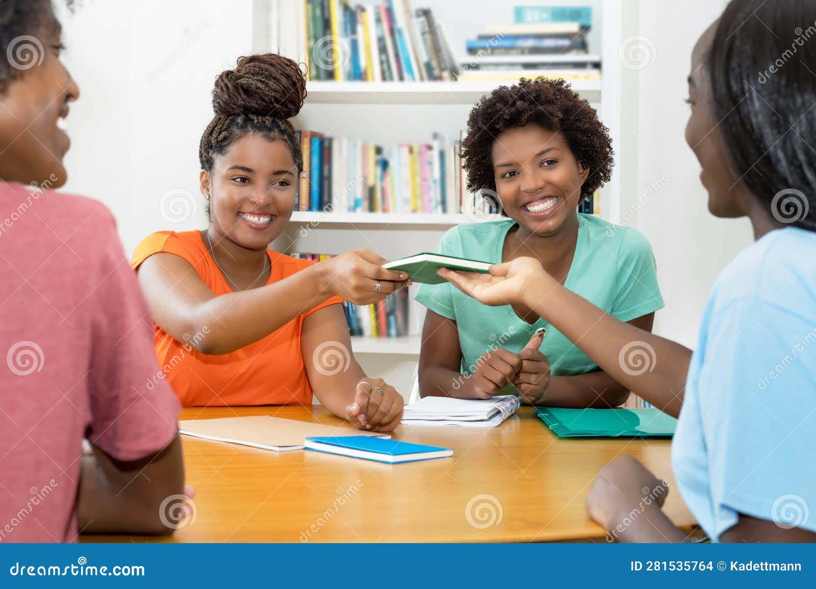 Group of Motivated Black Male and Female Students at Class Stock Photo ...