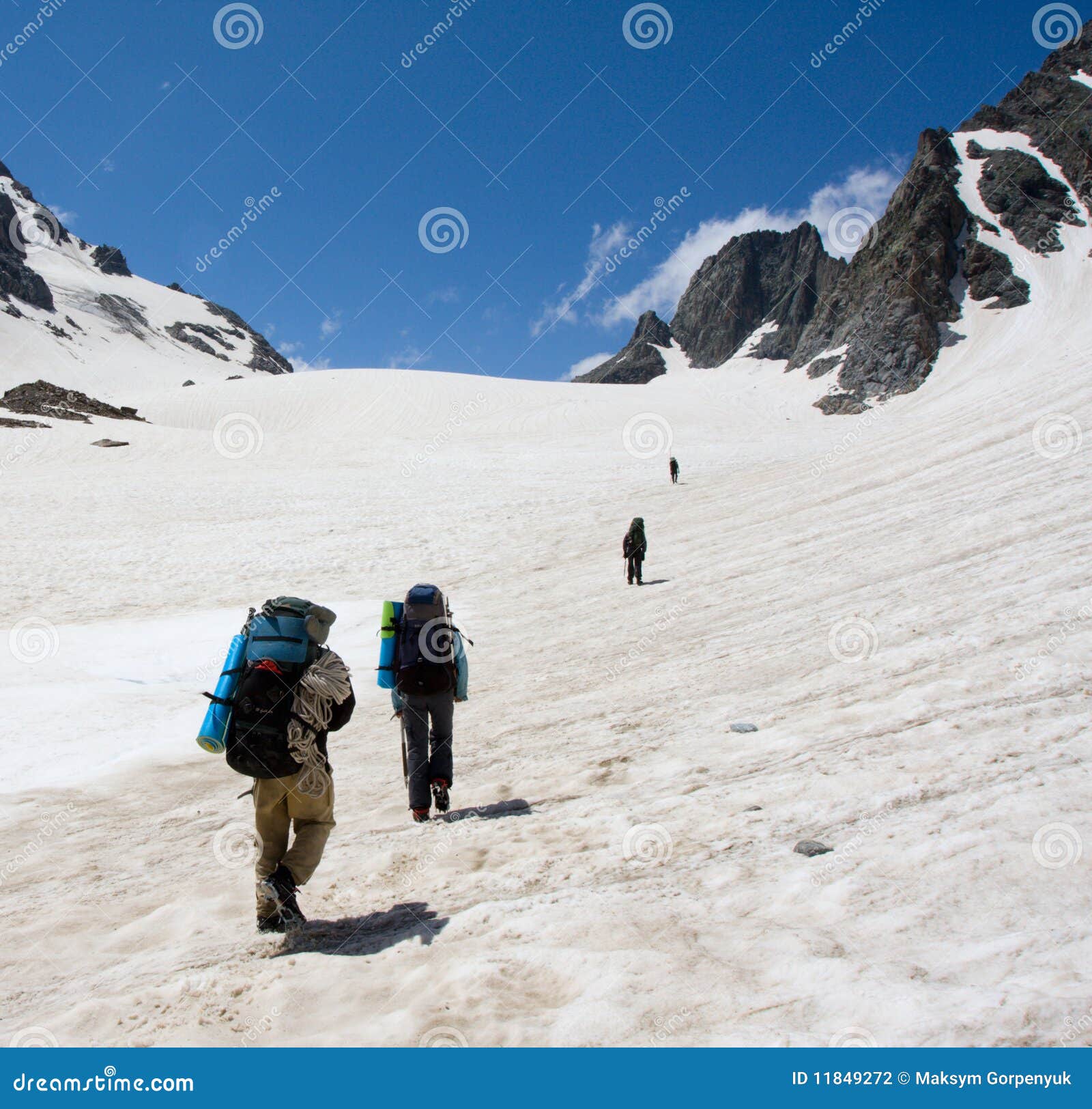 Group of mountaineers stock photo. Image of rock, alpinist - 11849272