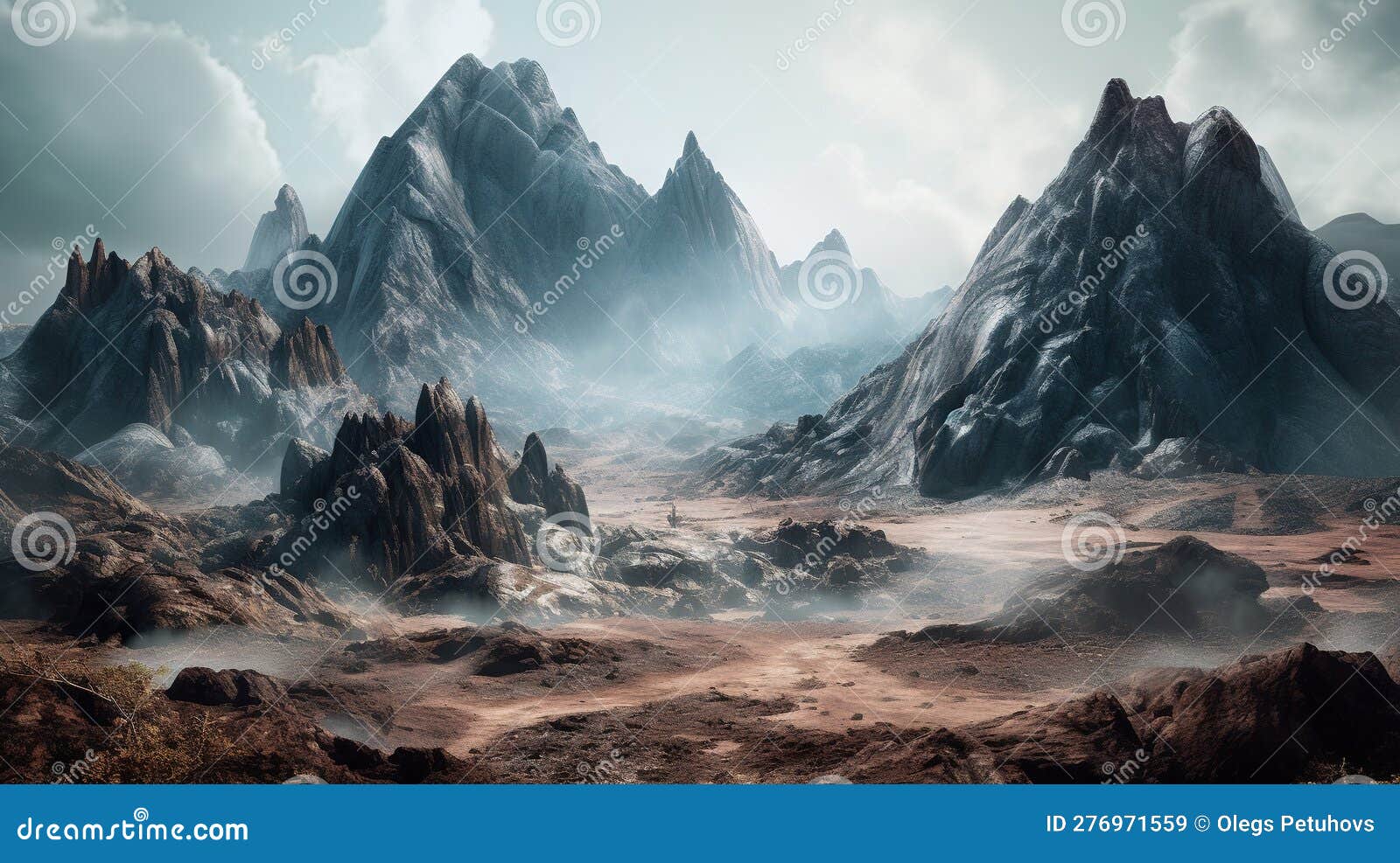 A Group of Mountains in the Distance with a Sky in the Background Stock ...