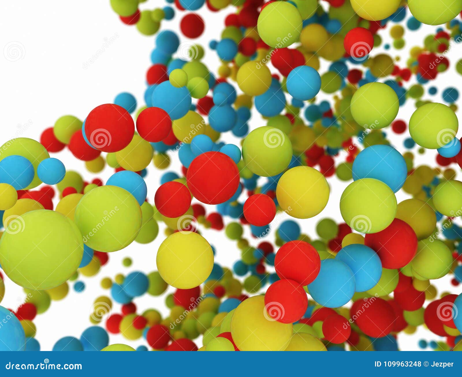 Group of Multi Color 3d Spheres Stock Illustration - Illustration of ...