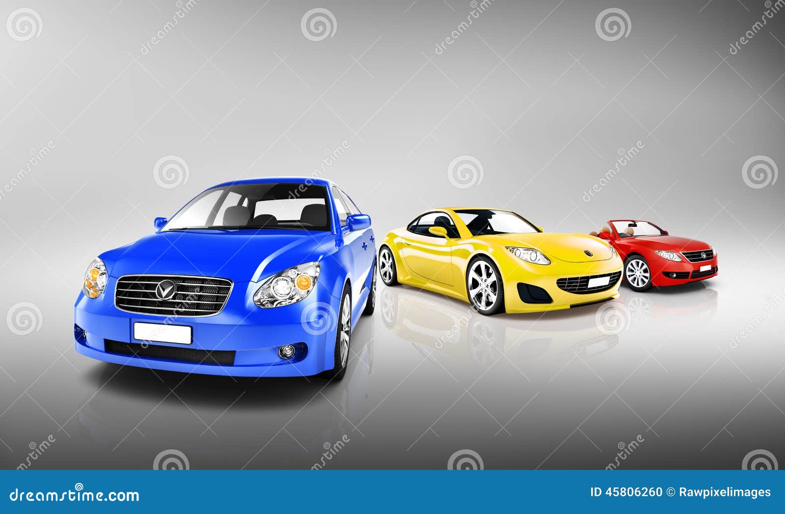 Group of Multi Coloured Modern Cars Stock Photo - Image of blue ...