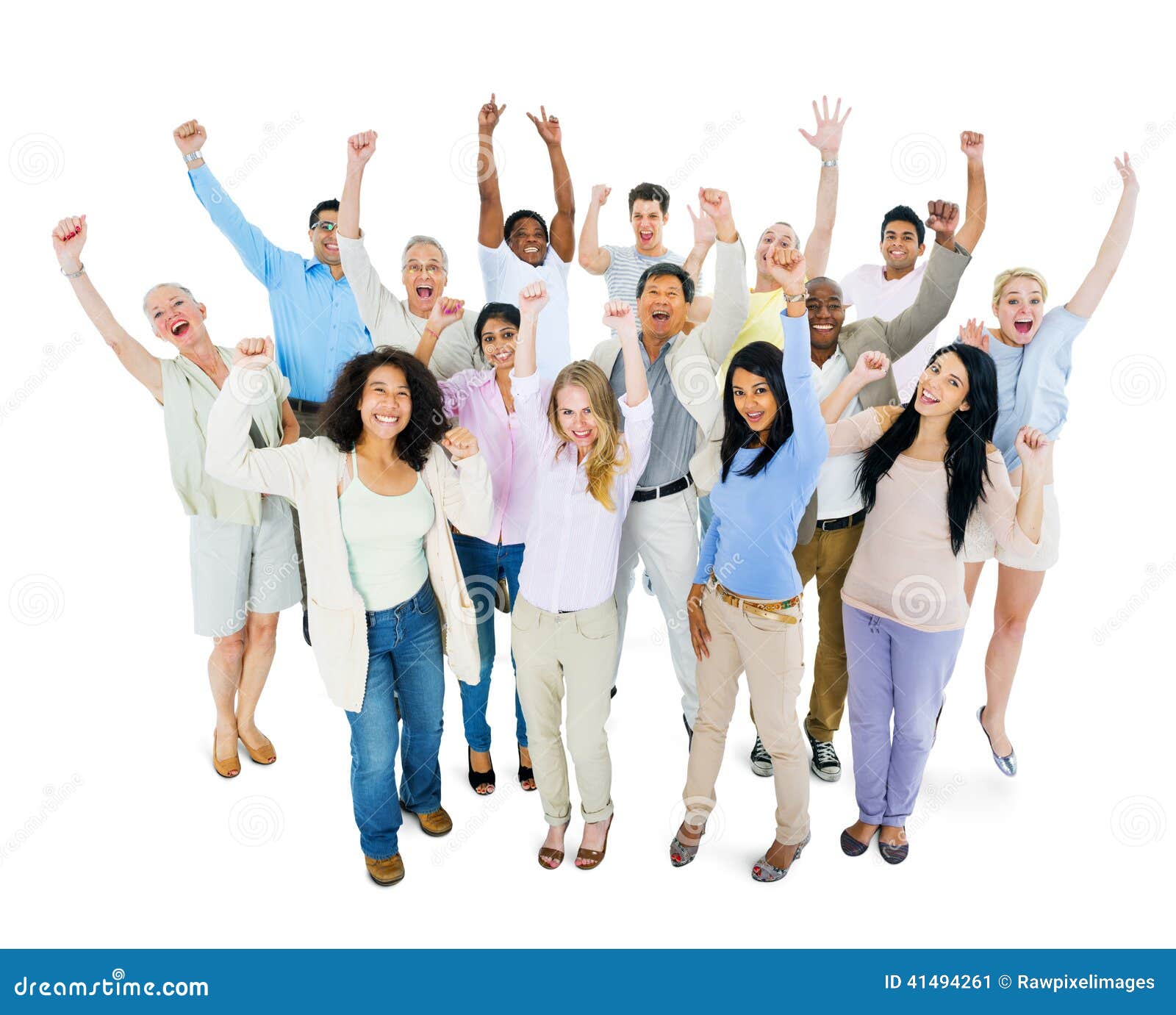 Group of Multi Ethnic Diverse People Celebrating Stock Image - Image of ...
