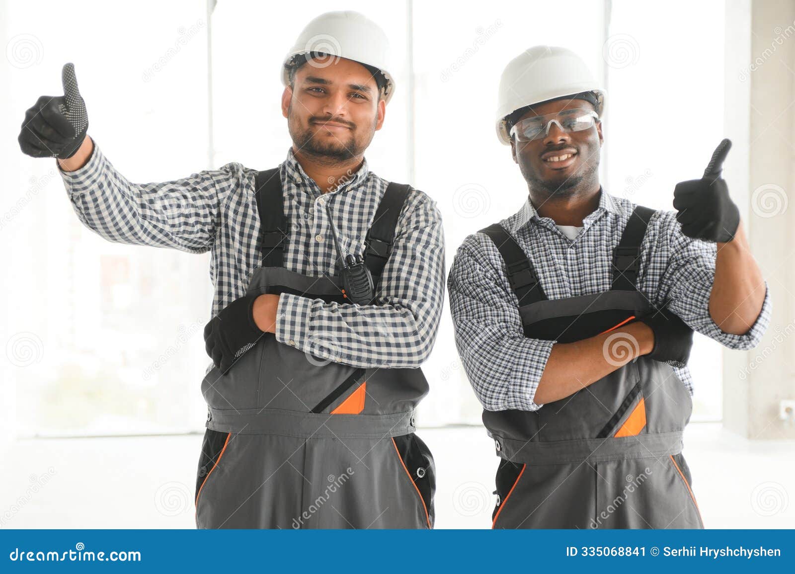 Group of Multi Ethnic Engineer Construction Site Worker Meeting at ...