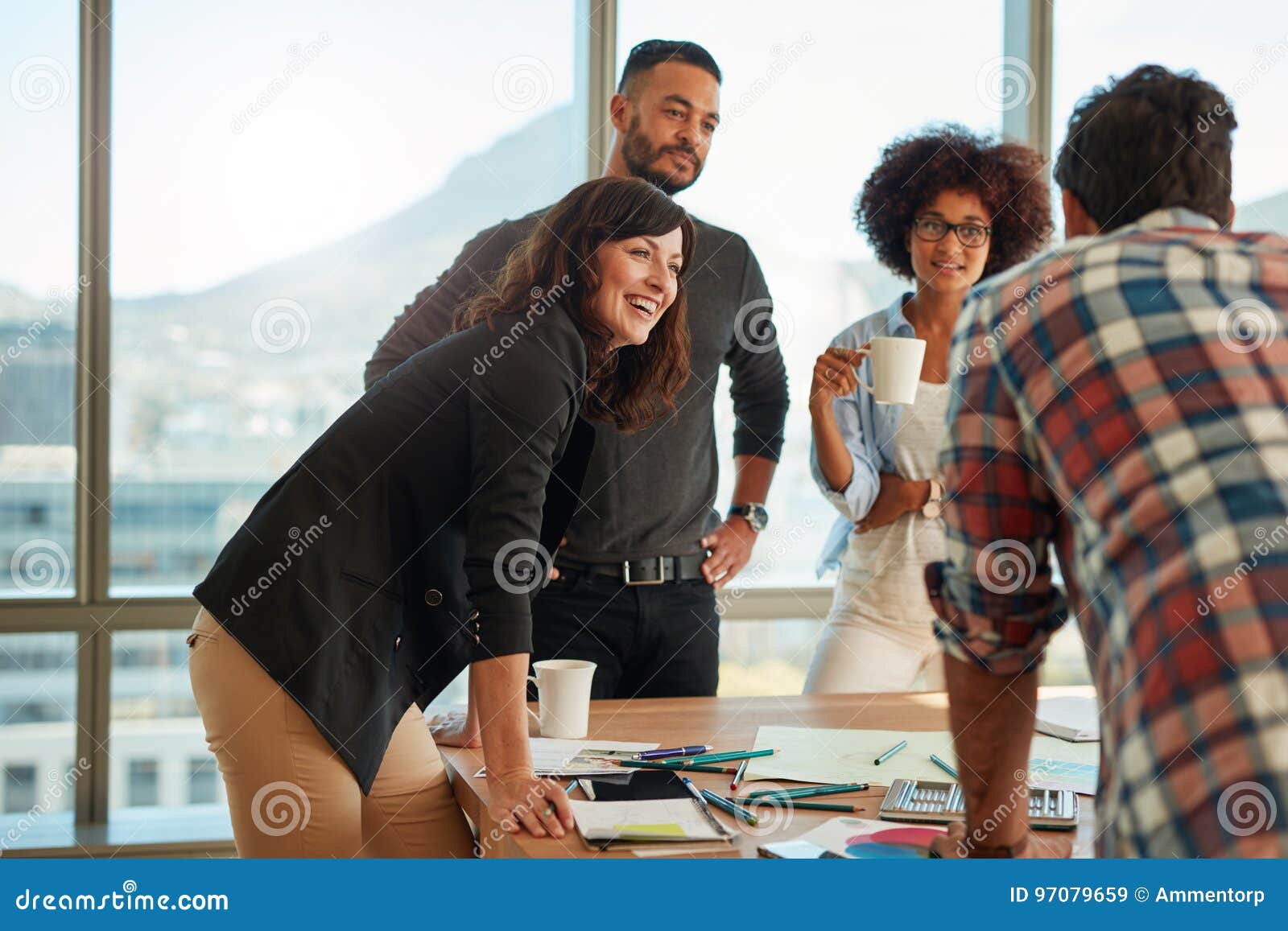 Group Of Multi Ethnic People During Business Meeting Stock Image