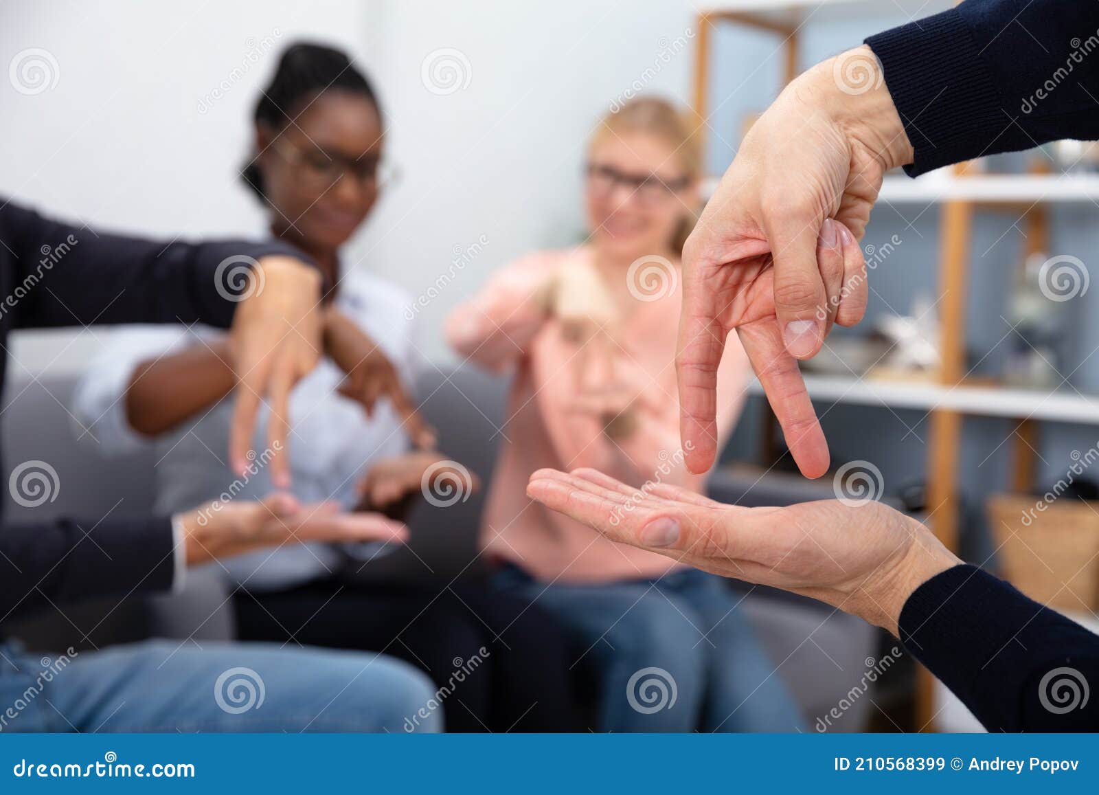 Deaf People Learning Sign Language Stock Image - Image of deafness ...