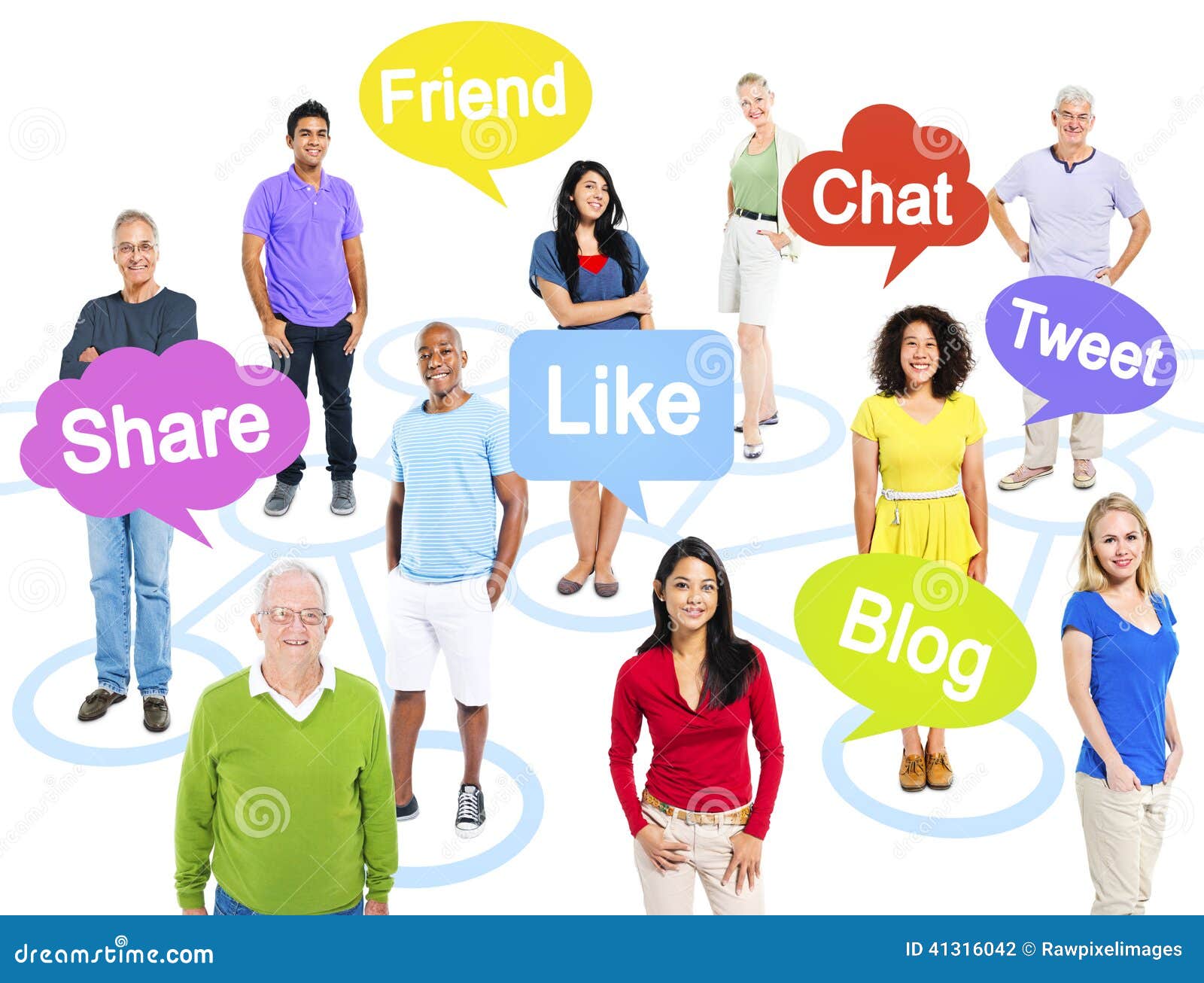 Group of Multi-Ethnic People in a Connection Themed Stock Photo - Image ...