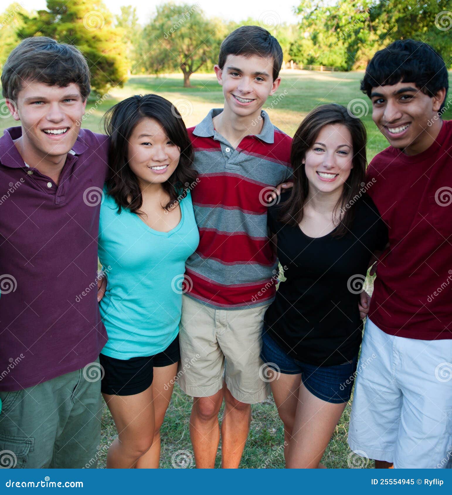 Group Of Multi-ethnic Teenagers Outside Royalty Free Stock Photo ... Group Of Multi-ethnic Teenagers Outside Royalty Free Stock Photo ...