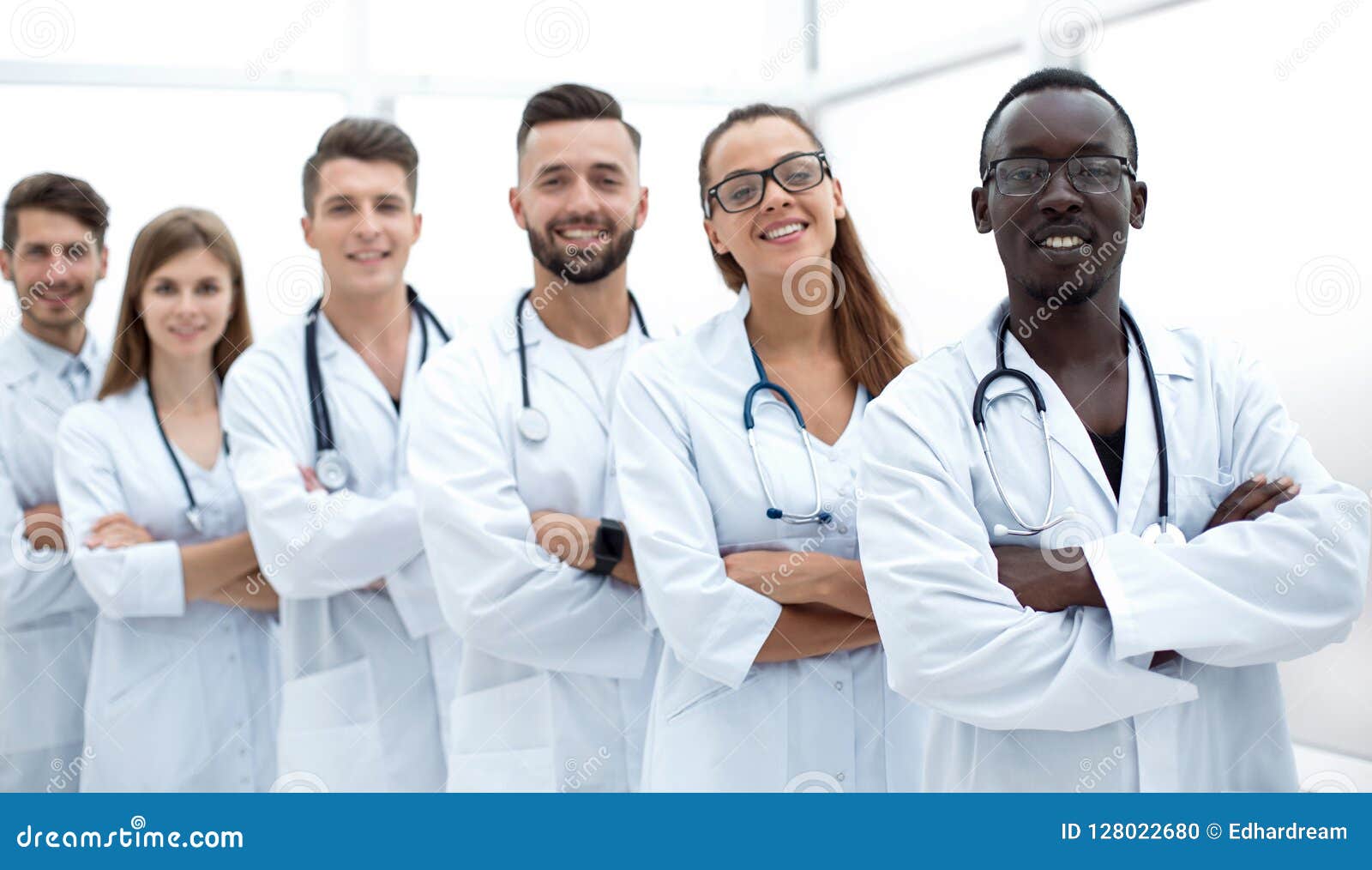 Portrait of a Multinational Group of Doctors Stock Photo - Image of ...