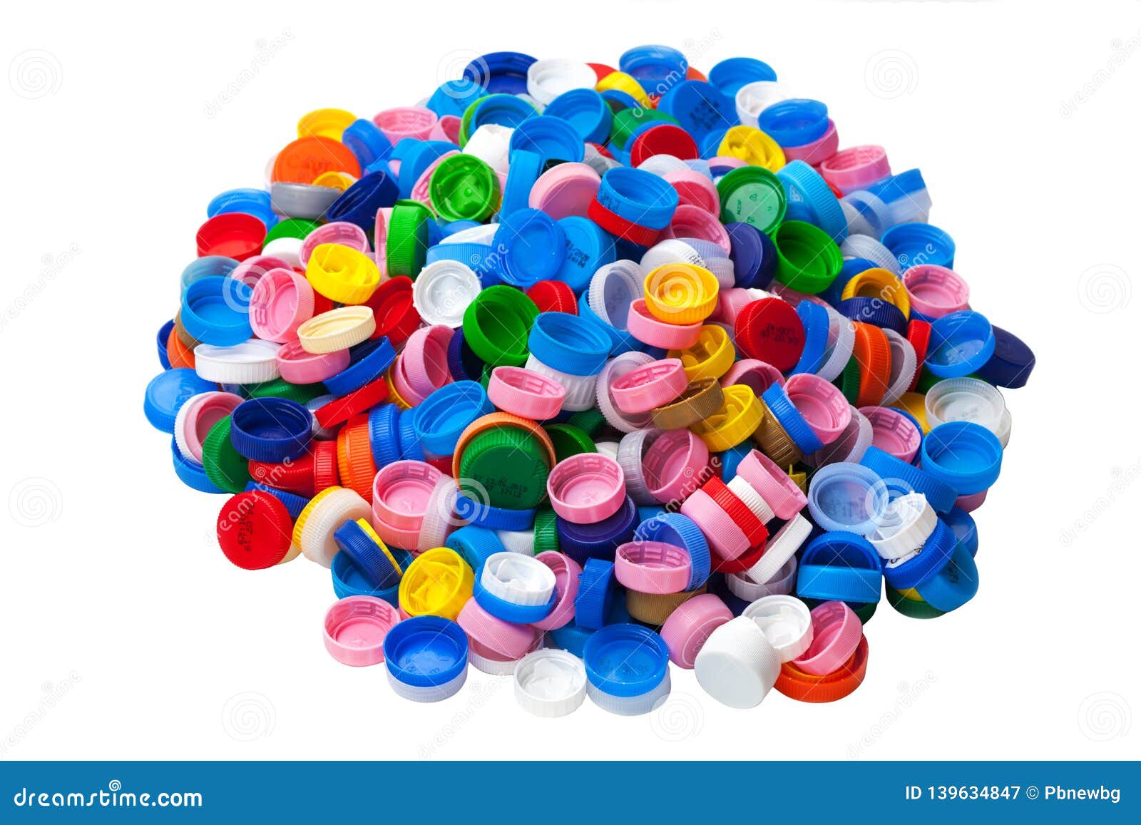 Plastic Caps Isolated on White Background Stock Image - Image of cover ...