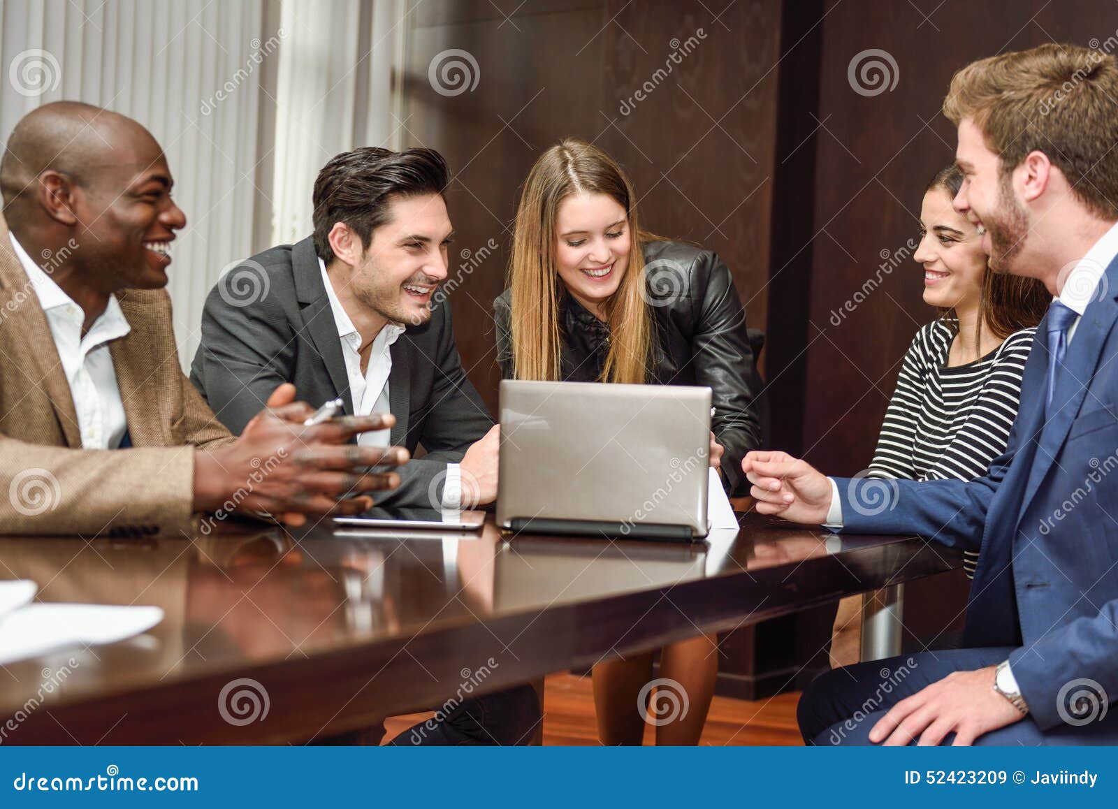 Group of Multiethnic Busy People Working in an Office Stock Image ...