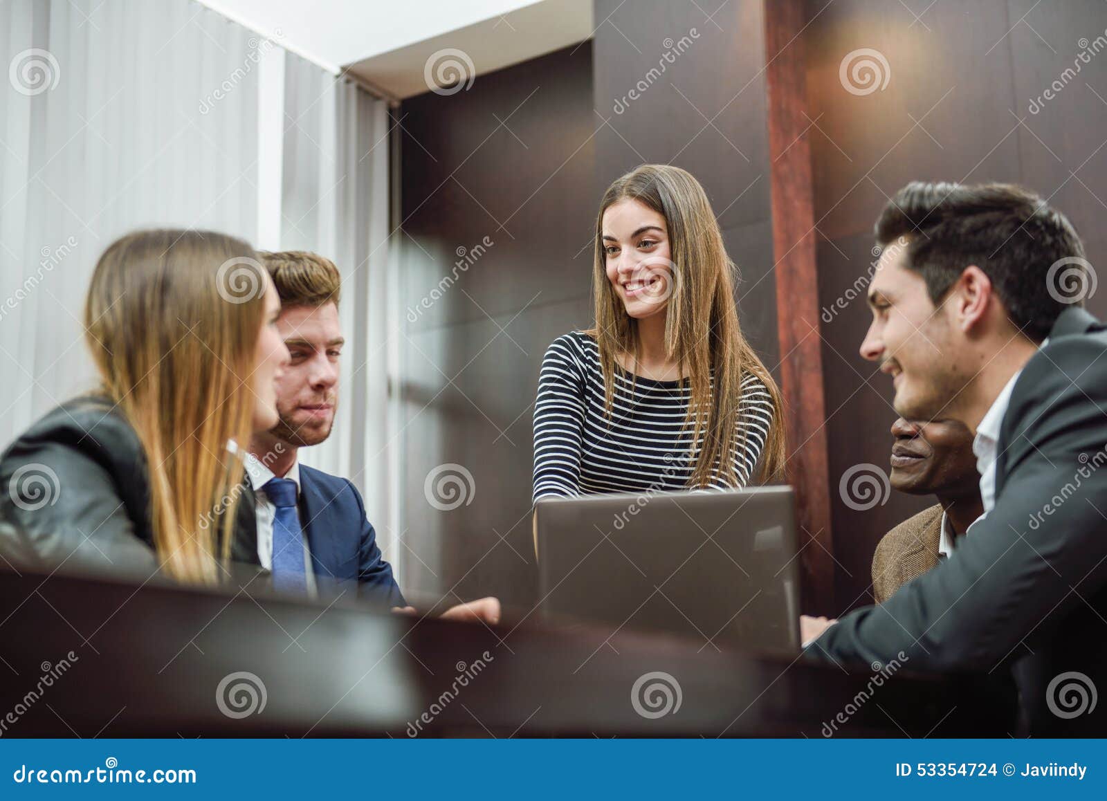 Group of Multiethnic Busy People Working in an Office Stock Photo ...
